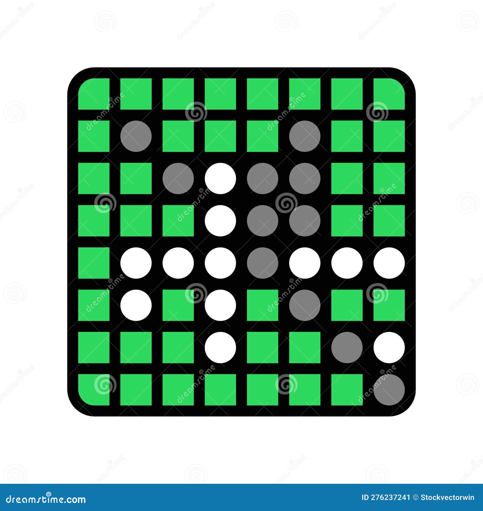 Othello Game Board Table Color Icon Vector Illustration Stock ...