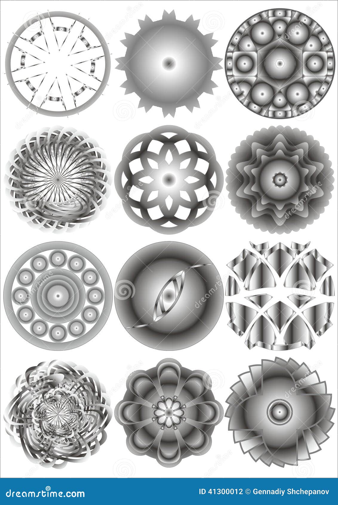 Other Shapes In The Form Of A Circle. Stock Vector - Illustration of ...