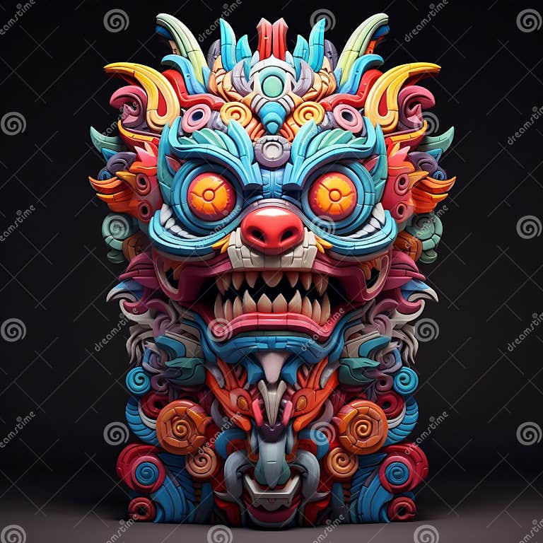 An Otherworldly Creature Totem, Combining Elements of Various Animals ...