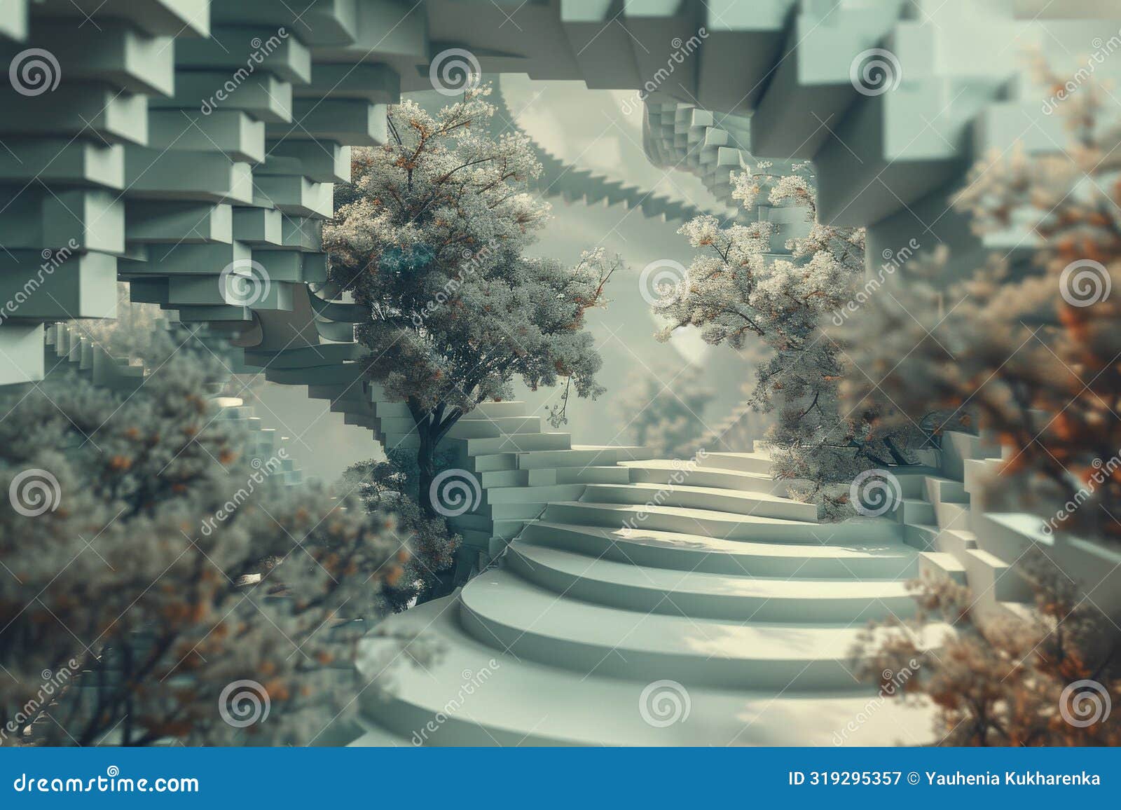 Ethereal Layers of Depth stock illustration. Illustration of illusion ...