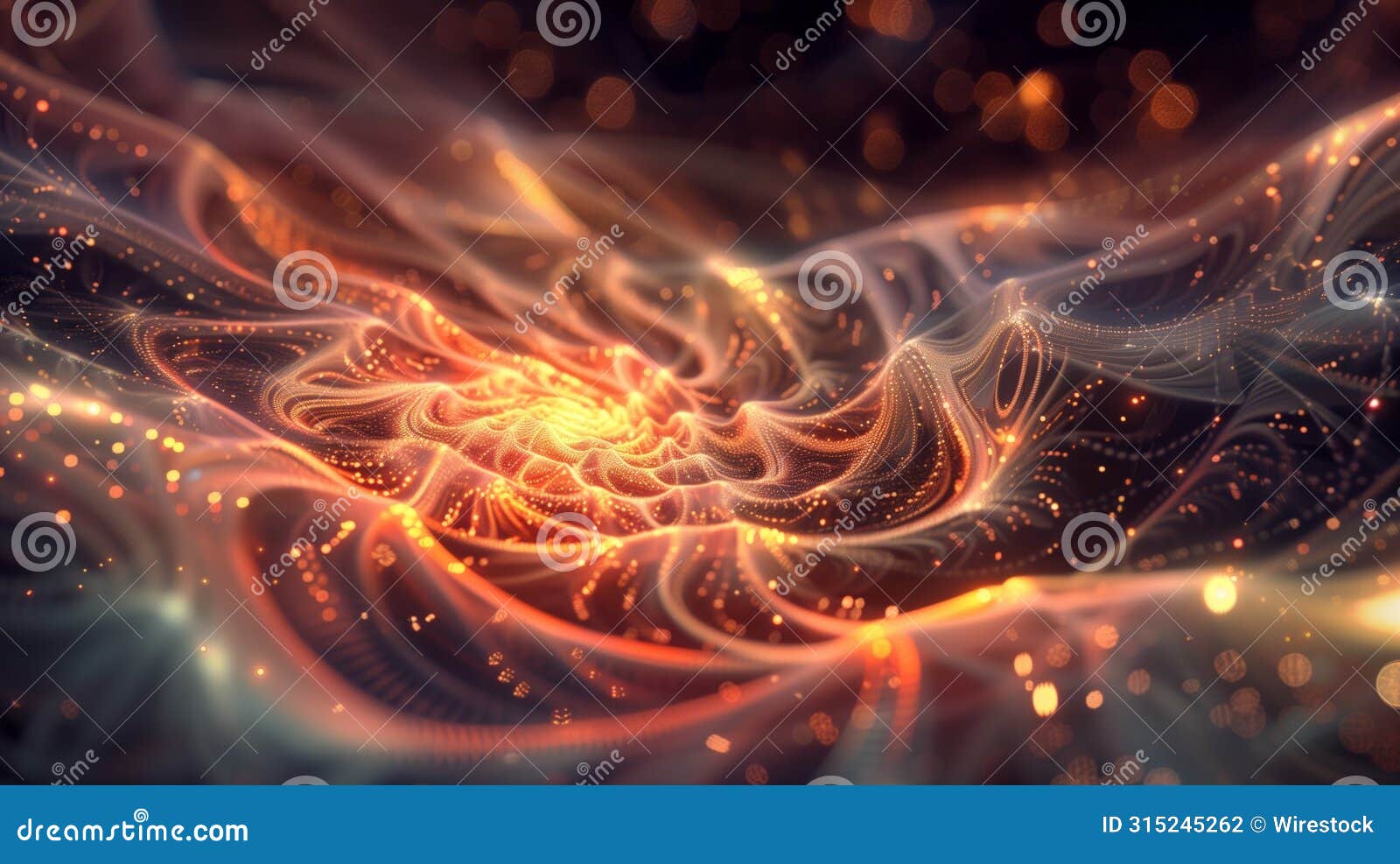 Otherworldly Digital Landscape, Data Streaming through a Vast Neural ...