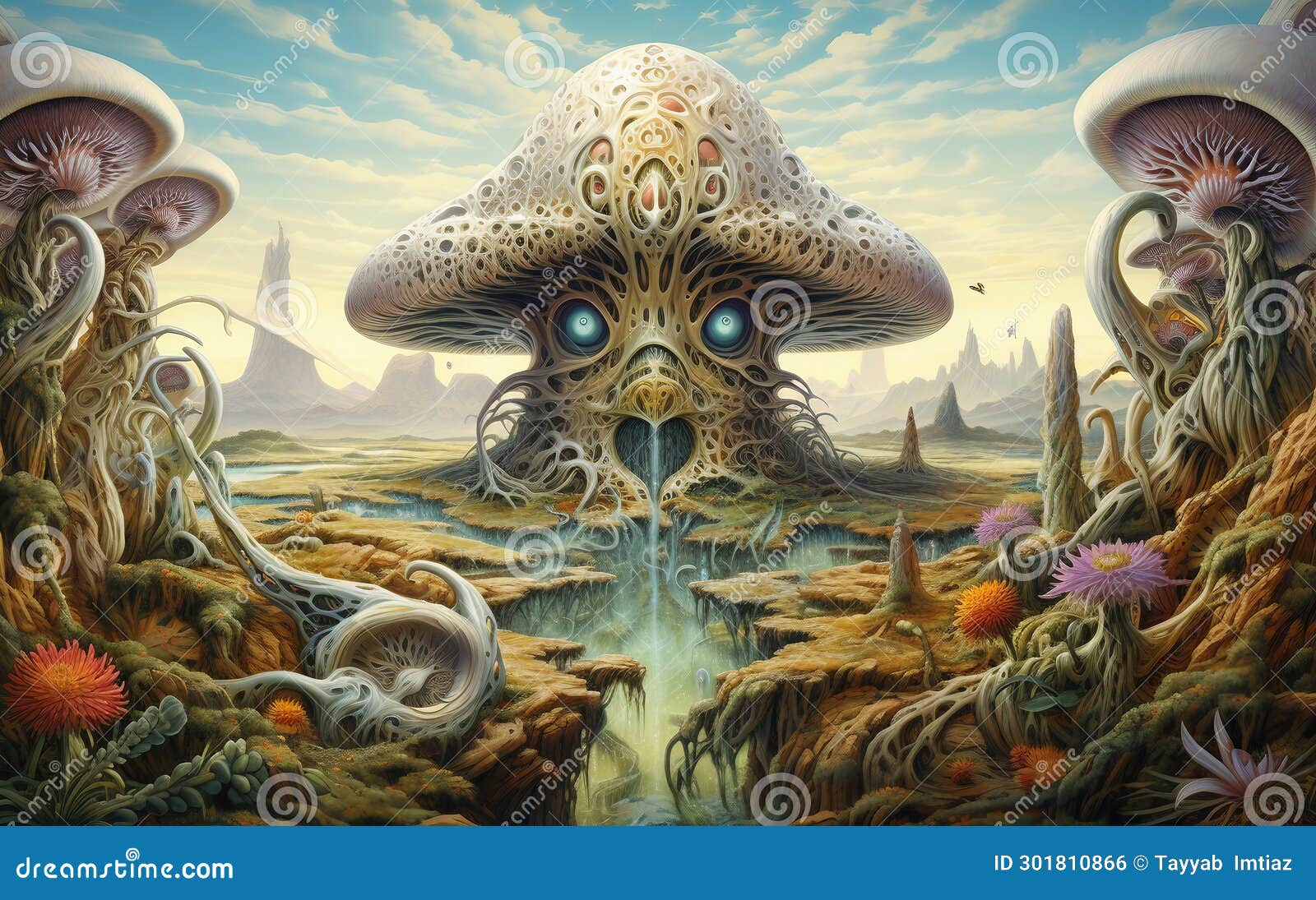 Detailed Fantasy Art Of Mannequin With Golden Helmet Royalty-Free Stock ...