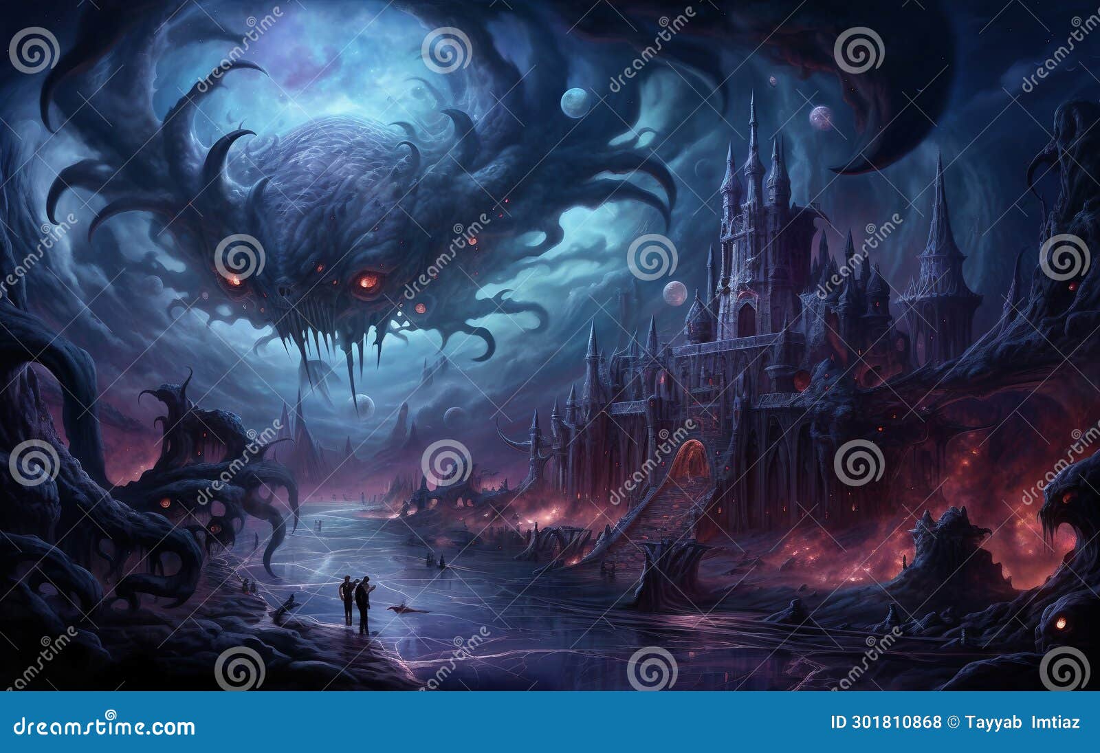 Otherworldly Dreamscape Highly Detailed Fantasy on Generative Ai. Stock ...