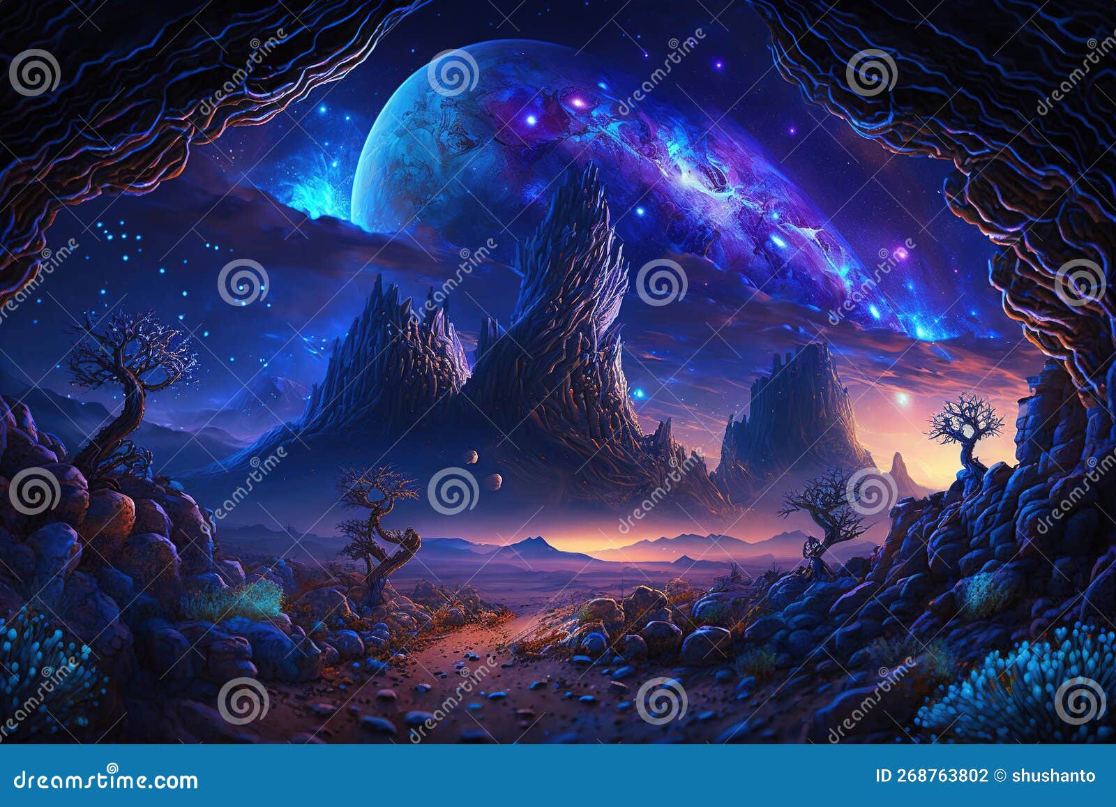 Otherworldly Environment Filled with Strange and Fantastical Elements ...