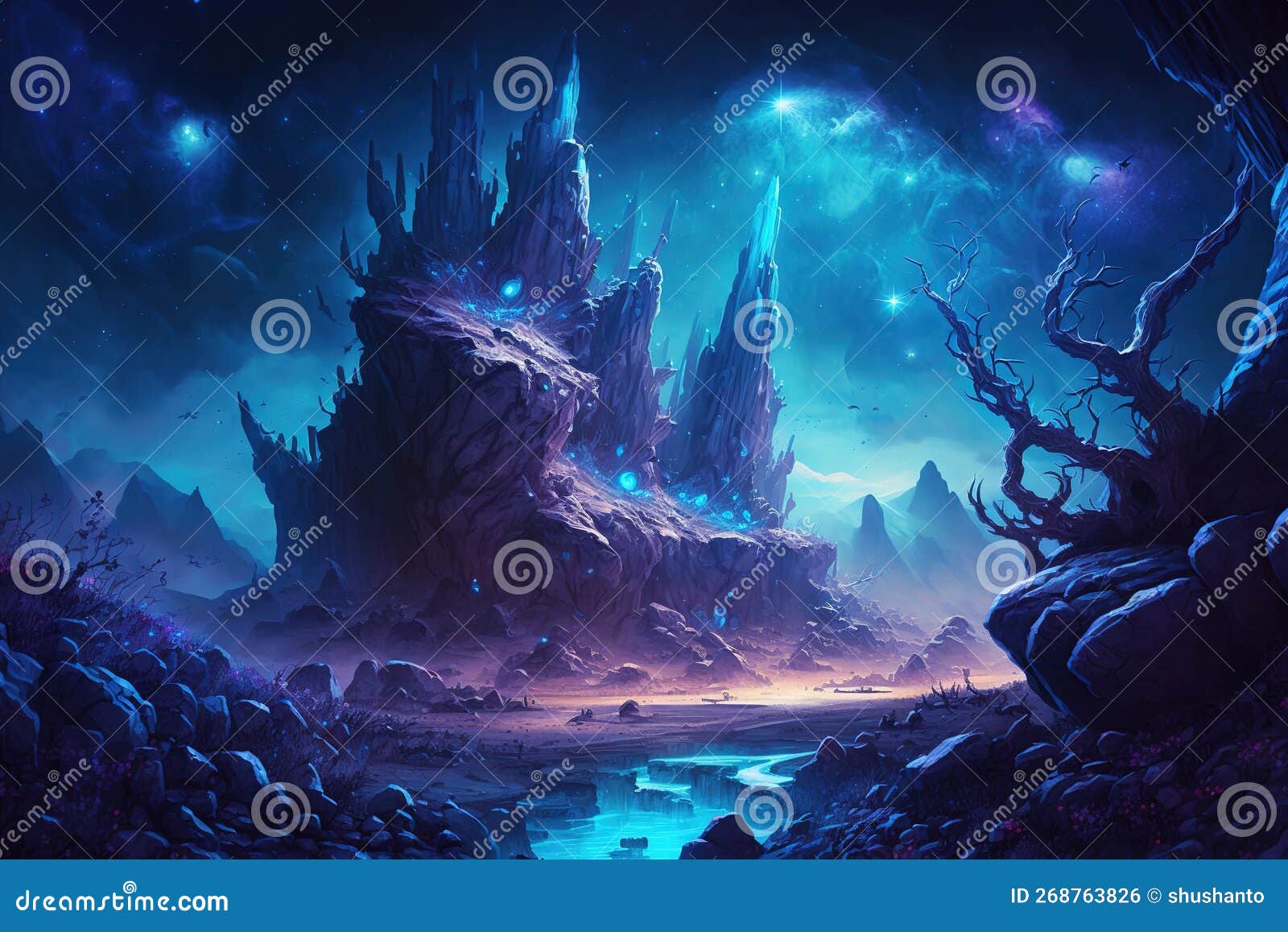 Otherworldly Environment Filled with Strange and Fantastical Elements ...