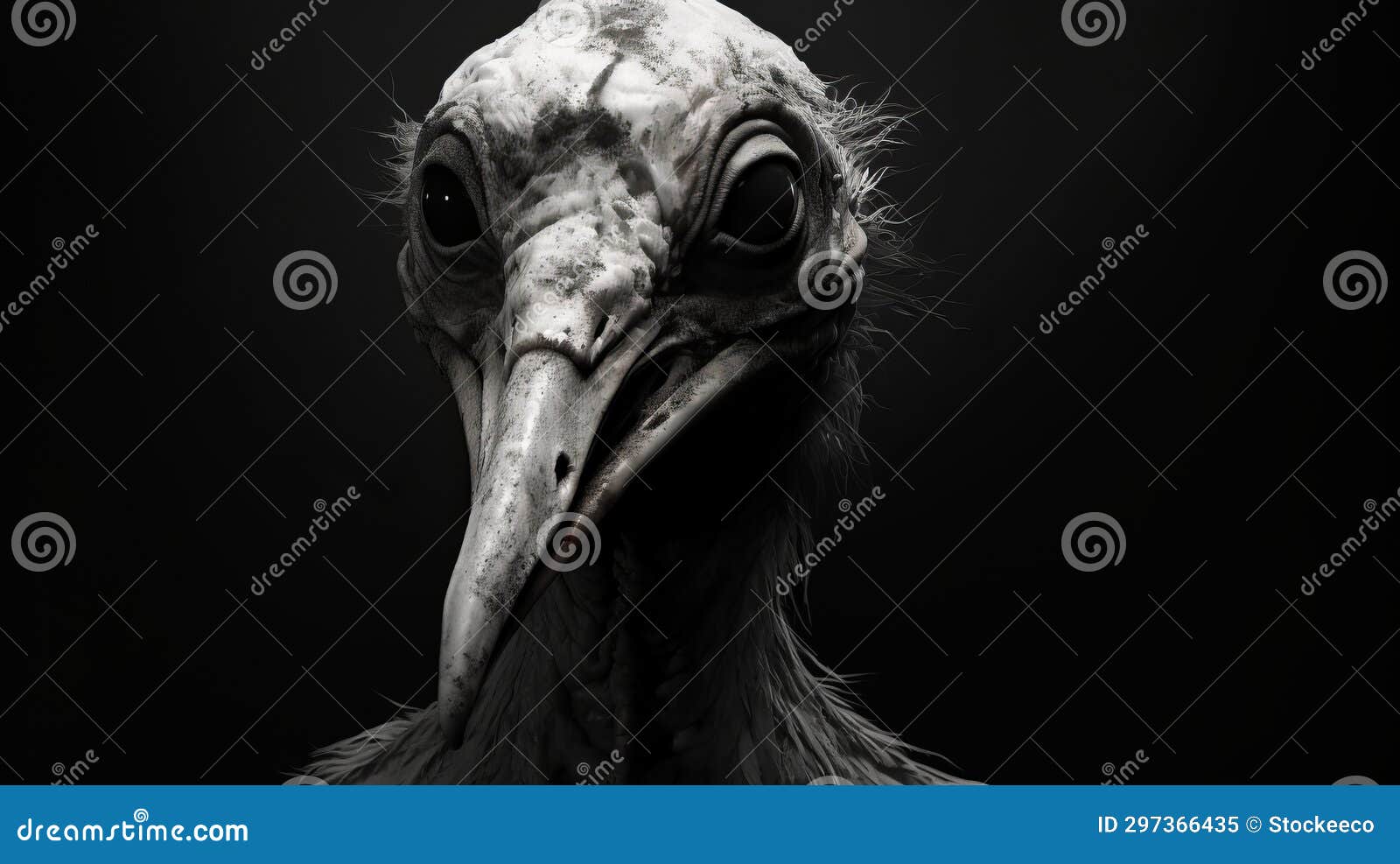 Otherworldly Grotesquery: Dark Beak of a Vulture in Cinema4d Stock ...