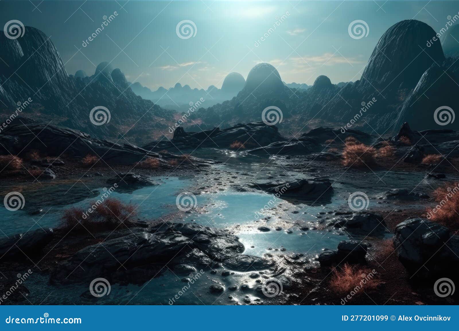 Otherworldly Alien City Landscape Royalty-Free Stock Photography ...