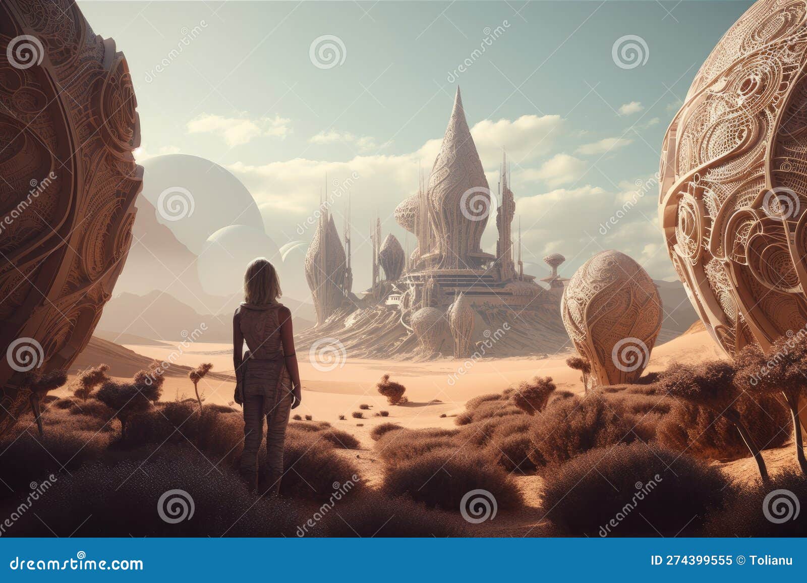 Otherworldly Alien City Landscape Royalty-Free Stock Photography ...