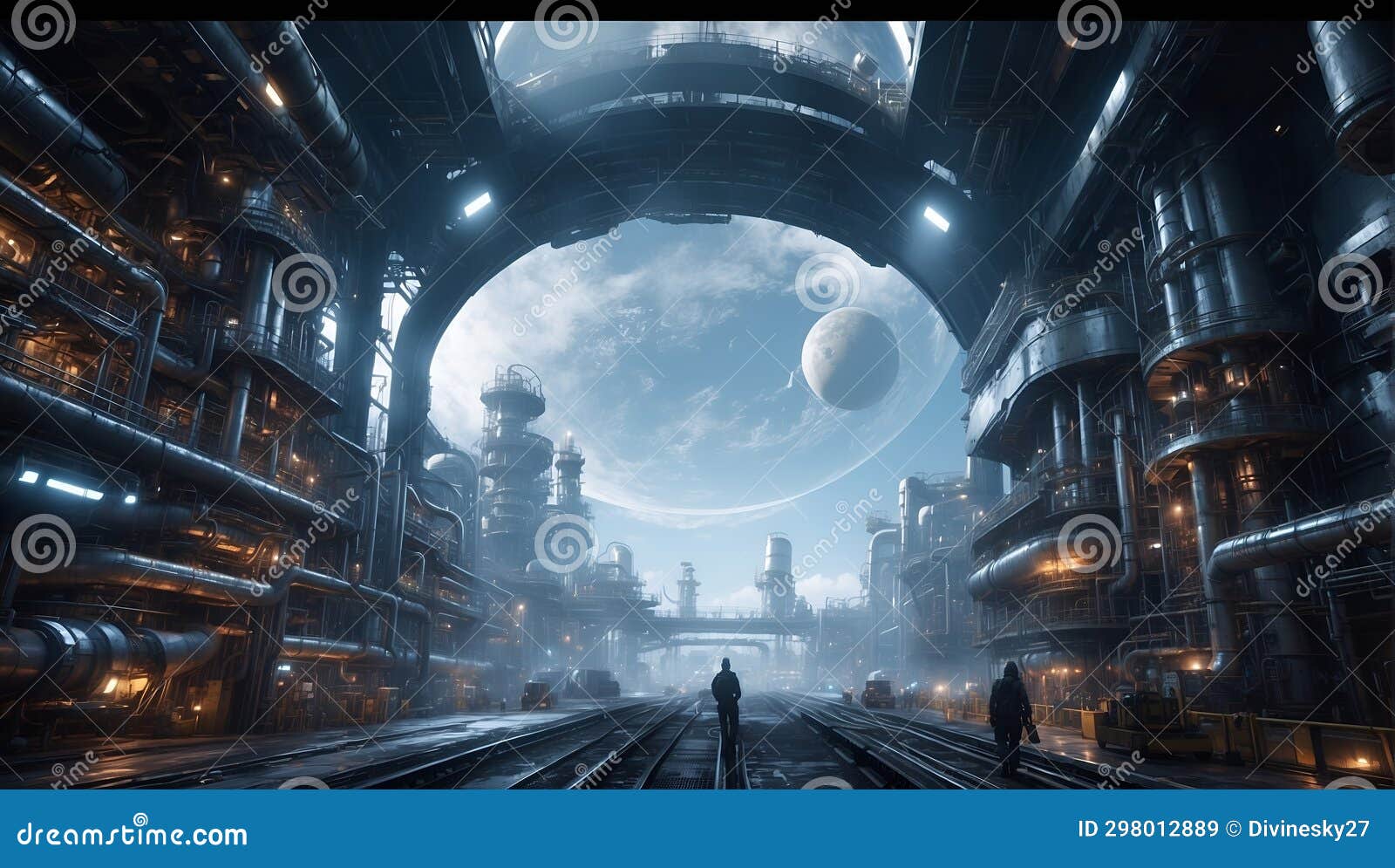 Otherworldly Refinery Scene: Realistic Sci-fi Elements in Stunning ...