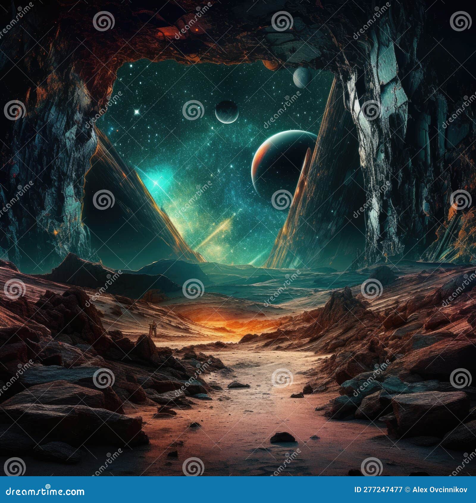 Otherworldly Space Adventure. Perfect for Posters and Web Stock ...