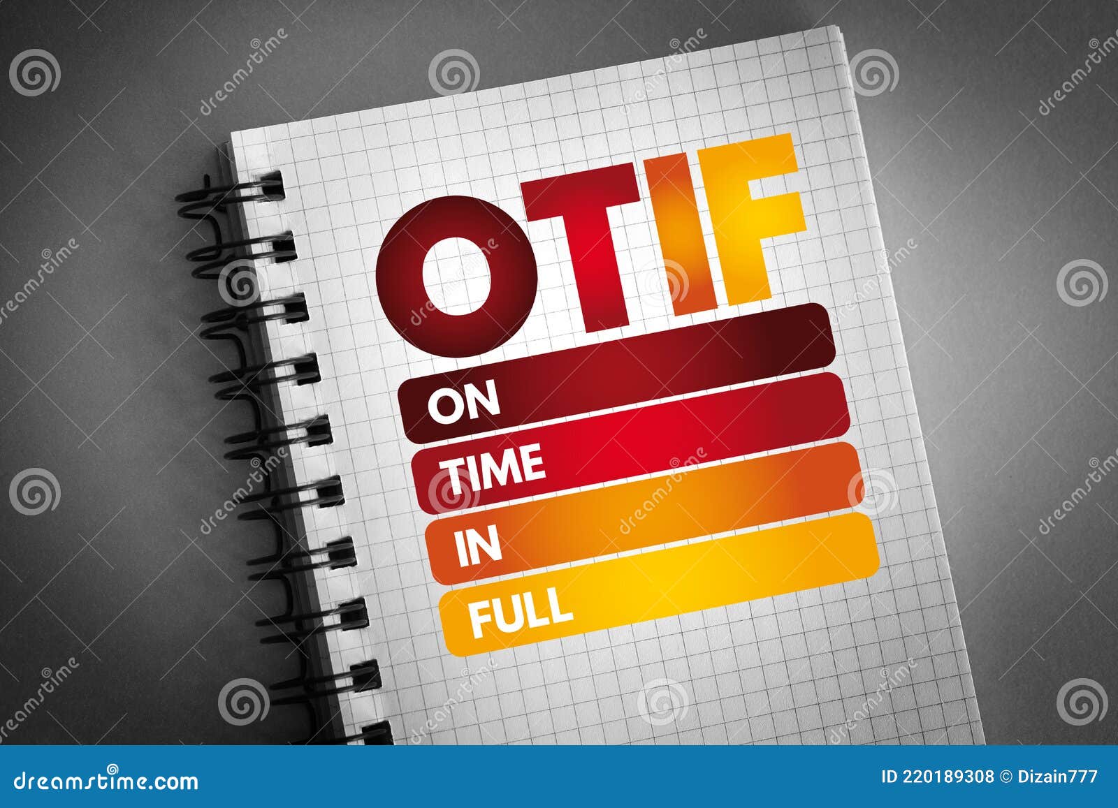 OTIF - on Time in Full Acronym on Notepad, Business Concept Background ...