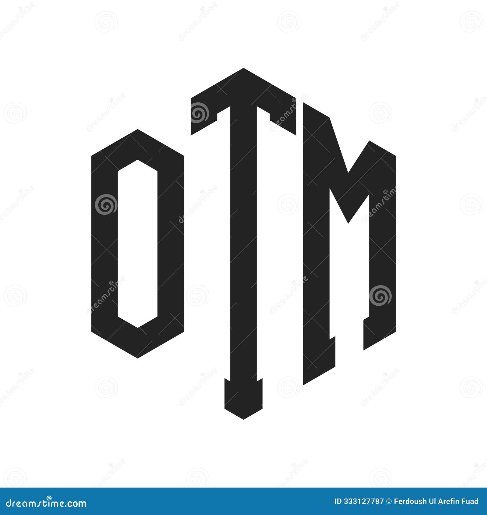OTM Logo Design. Initial Letter OTM Monogram Logo Using Hexagon Shape ...