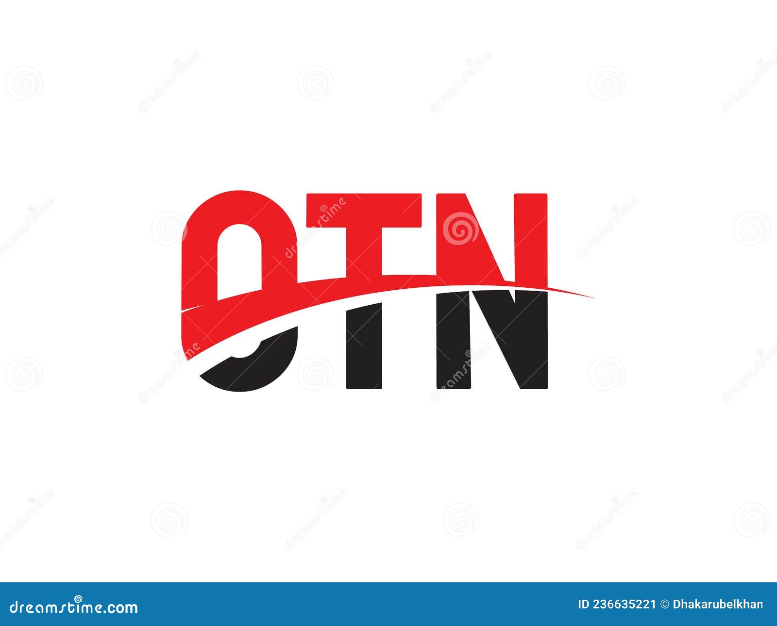 OTN Letter Initial Logo Design Vector Illustration Stock Vector ...