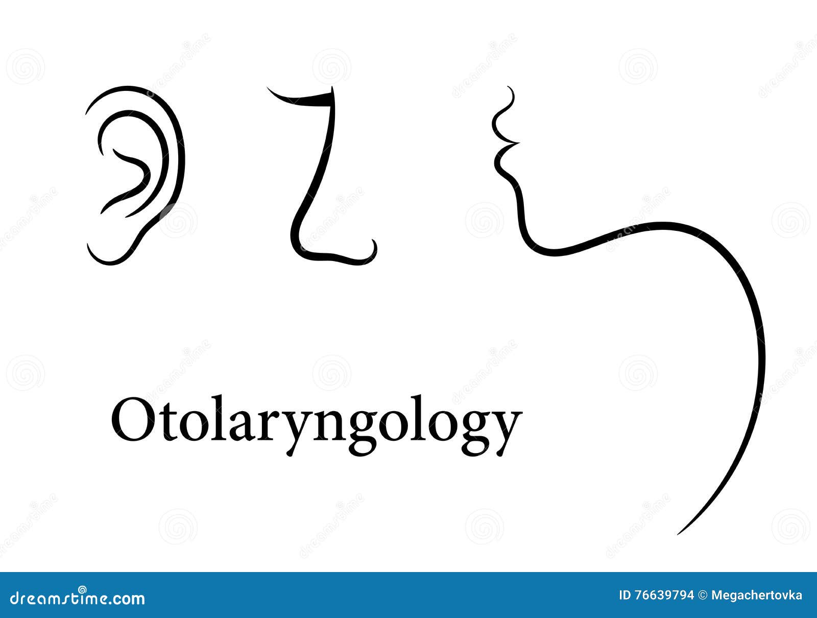 Otolaryngology Set with Ear, Nose and Throat Patterns Stock Vector ...