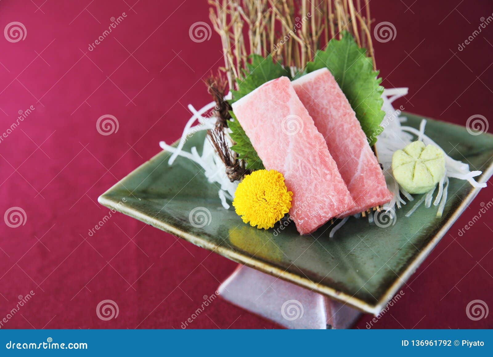 Otoro Tuna sushi set stock photo. Image of maguro, japanese - 136961792