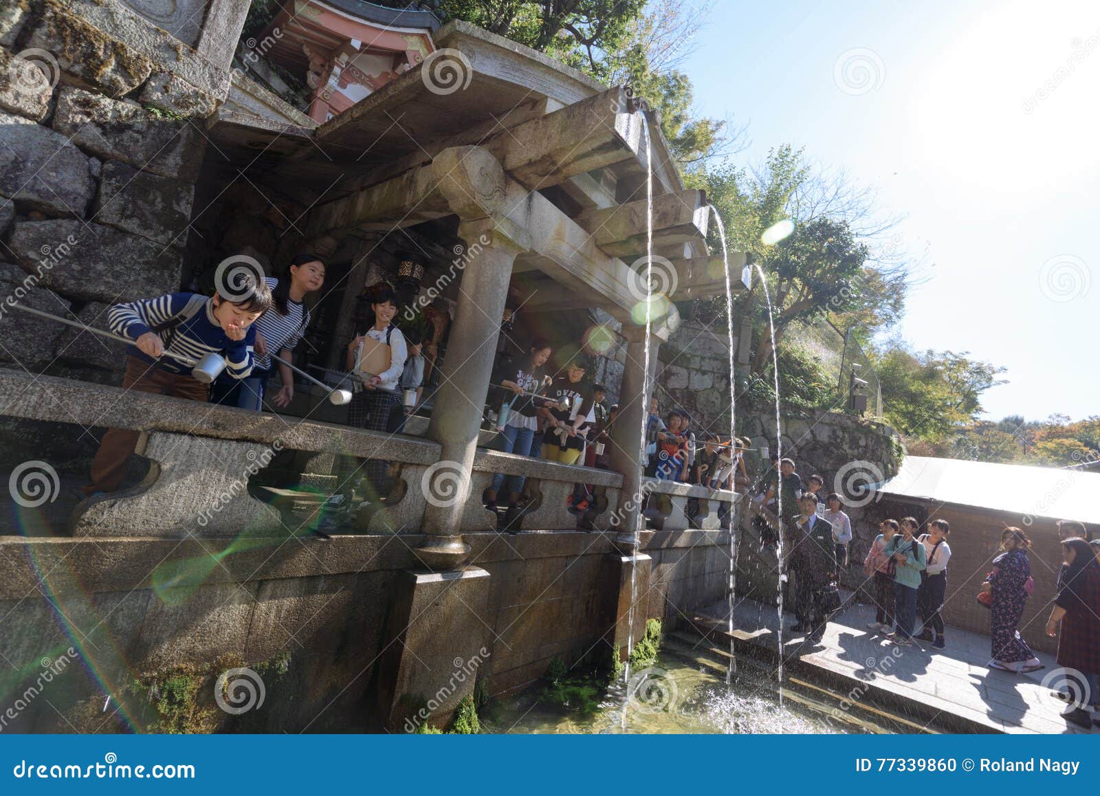 Three Streams Of Otowa Waterfall At Kiyomizu-dera Temple In Kyoto ... Three Streams Of Otowa Waterfall At Kiyomizu-dera Temple In Kyoto ...