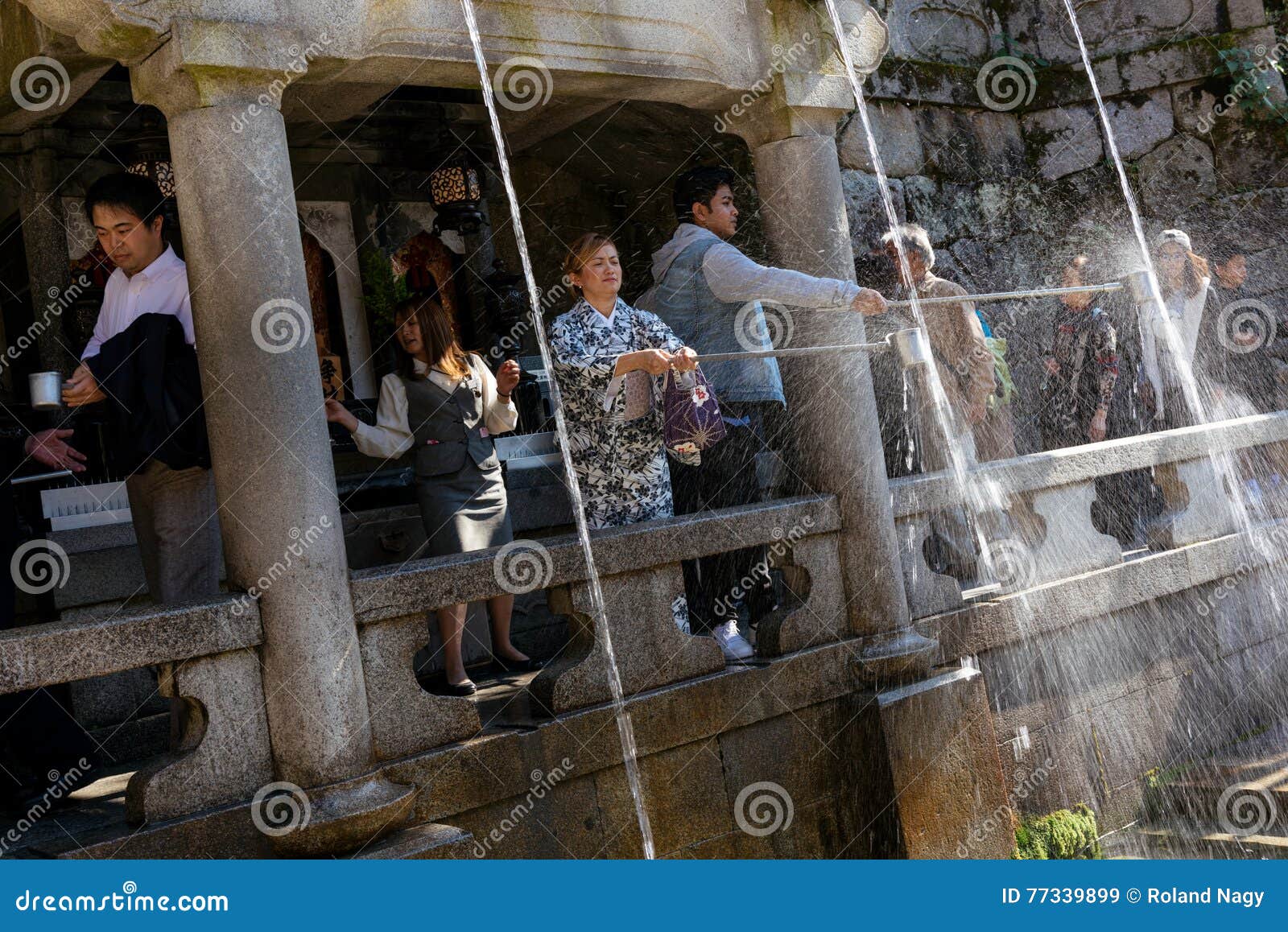 Three Streams Of Otowa Waterfall At Kiyomizu-dera Temple In Kyoto ... Three Streams Of Otowa Waterfall At Kiyomizu-dera Temple In Kyoto ...
