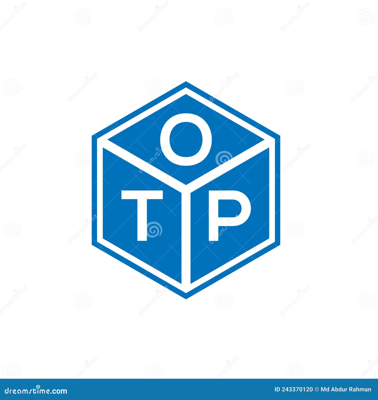 OTP Letter Logo Design on Black Background. OTP Creative Initials ...