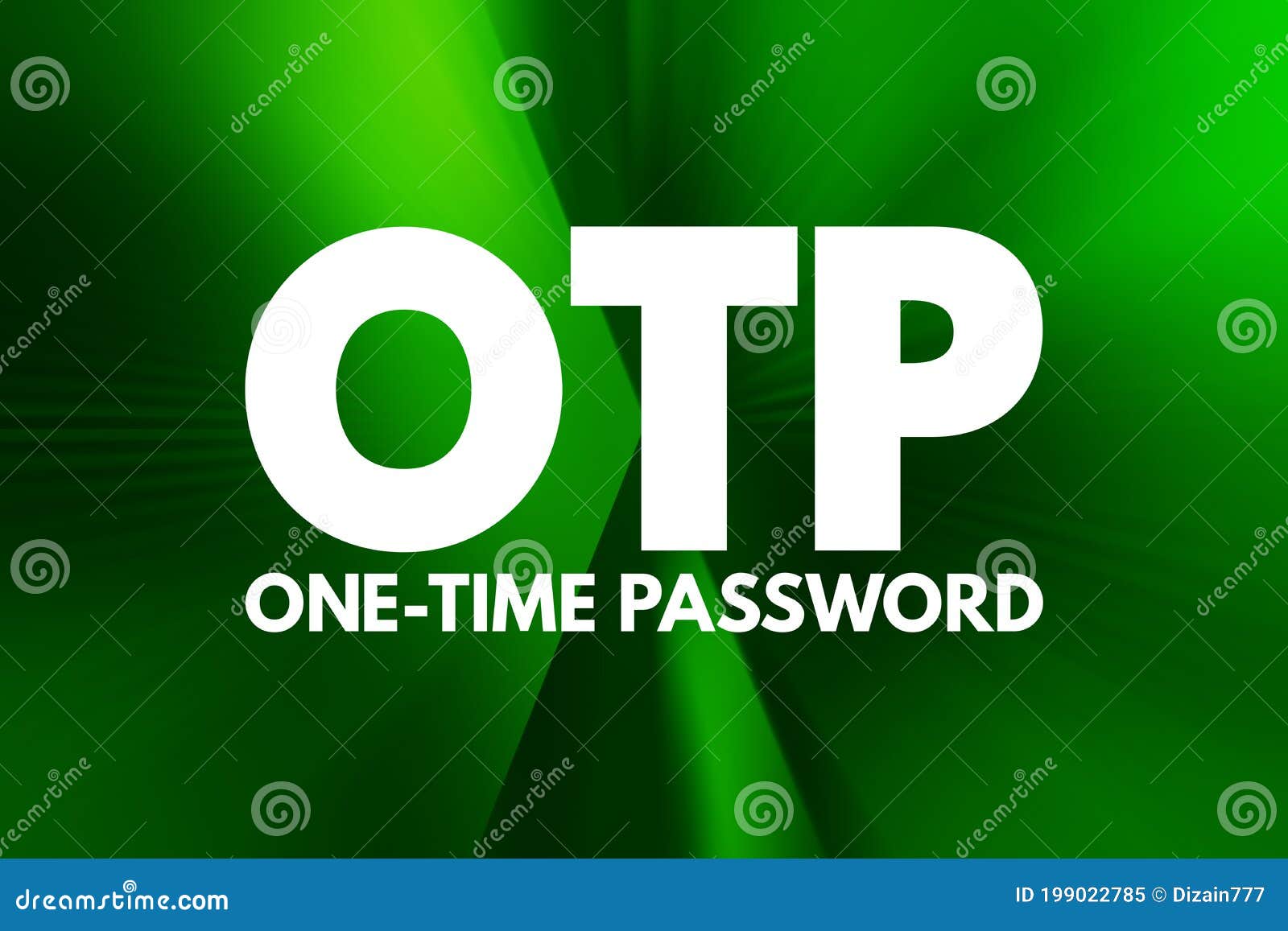 OTP, One Time Password. Concept With Keyword, People And Icons. Flat ...