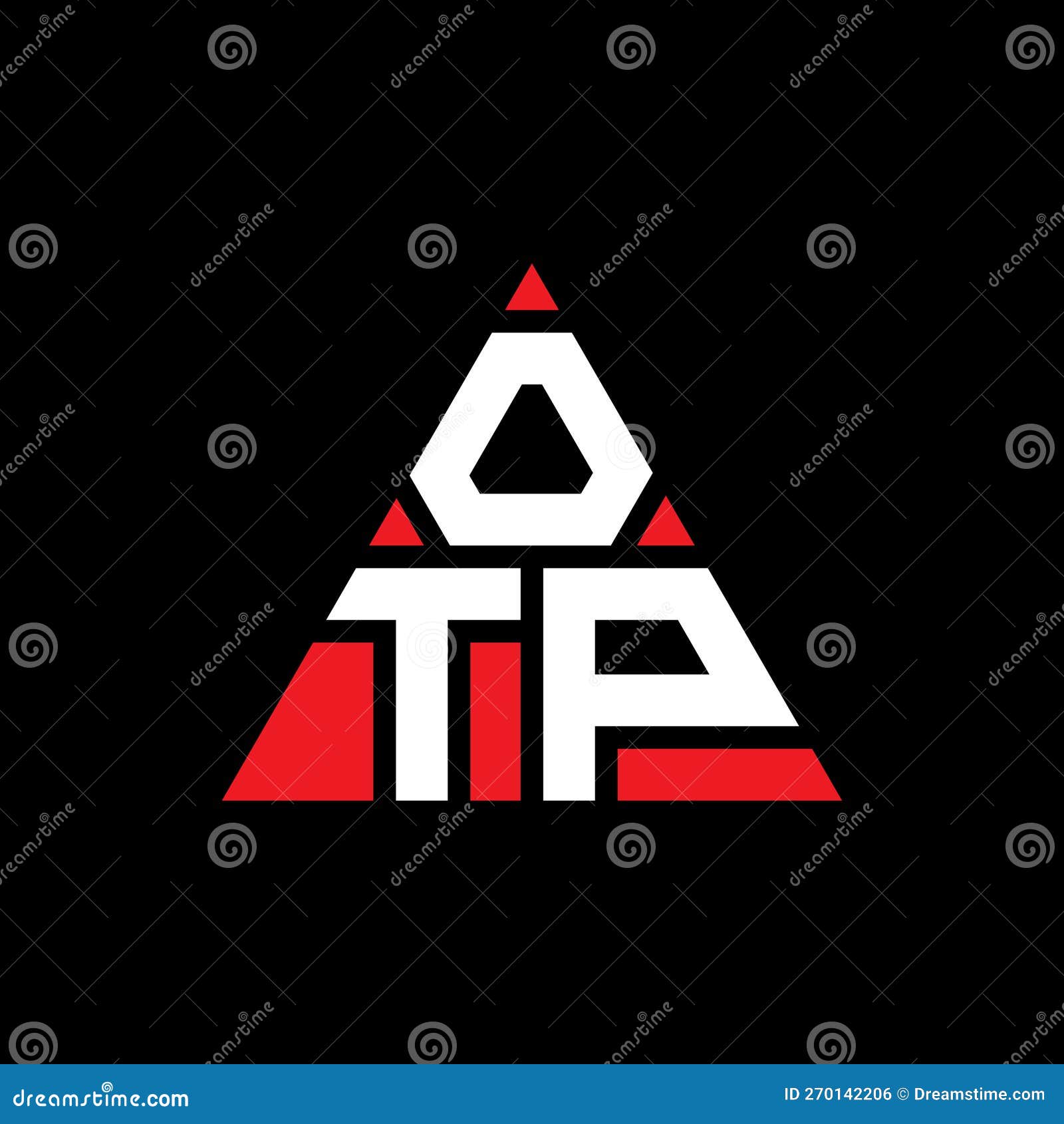 OTP Triangle Letter Logo Design with Triangle Shape. OTP Triangle Logo ...