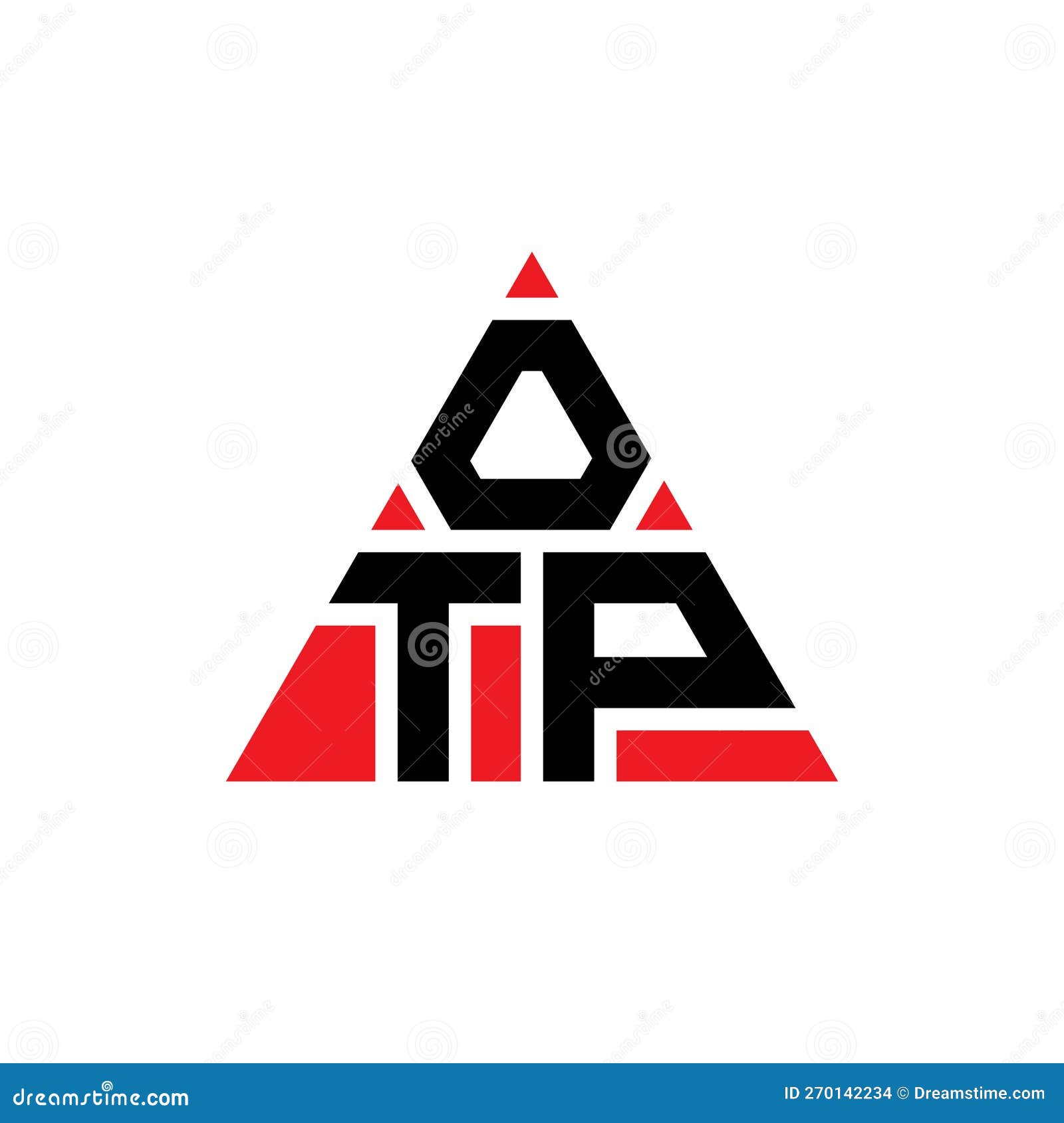 OTP Triangle Letter Logo Design with Triangle Shape. OTP Triangle Logo ...