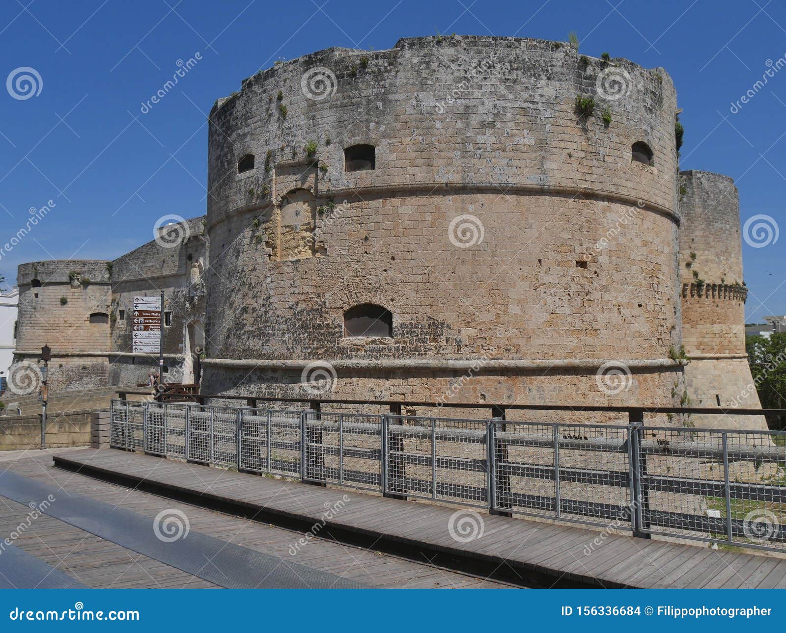 Otranto Aragonese Castle editorial stock image. Image of puglia - 156336684