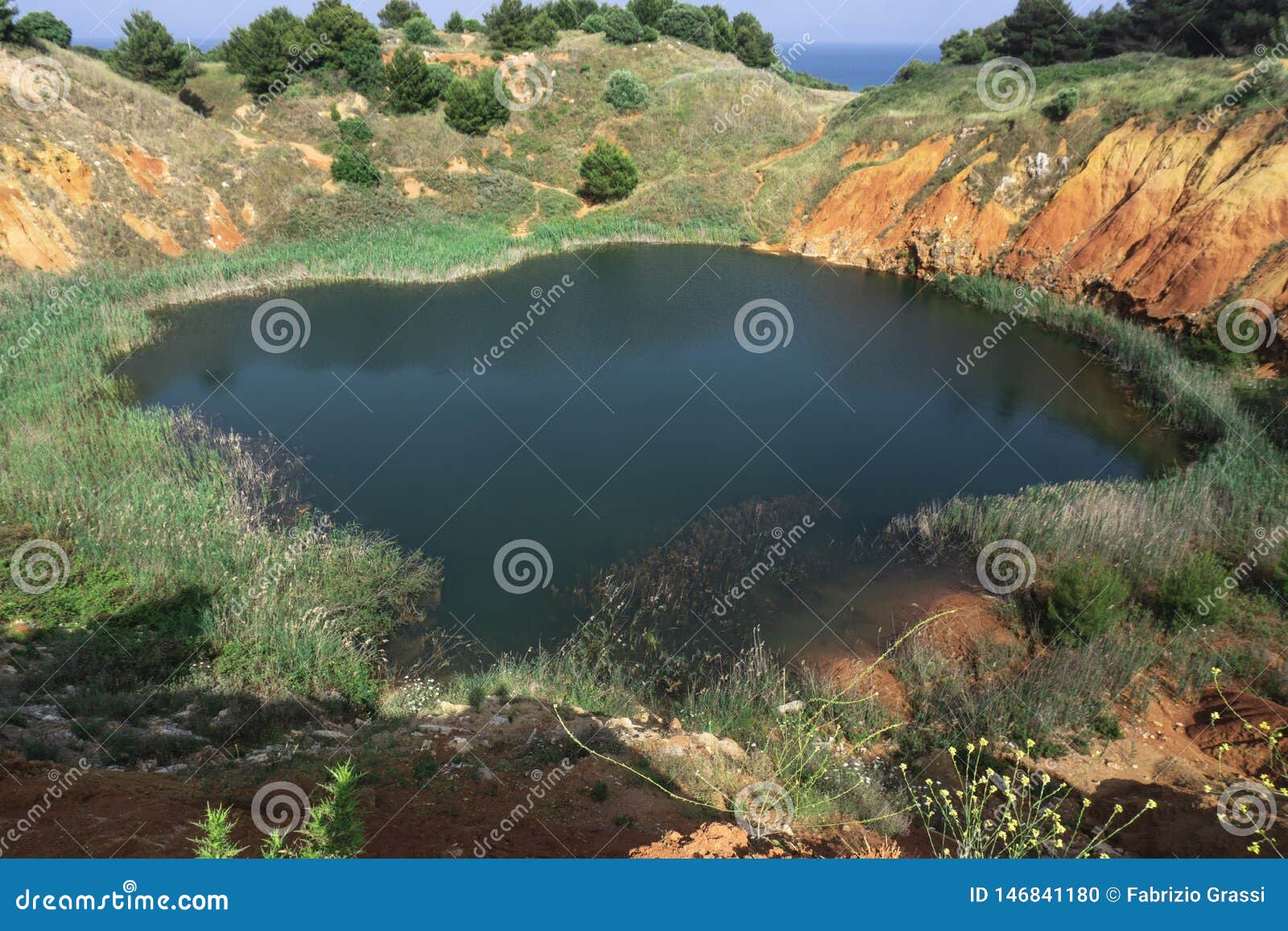 Otrantoâ€™s Bauxite Quarry in Salento - Puglia Stock Photo - Image of ...