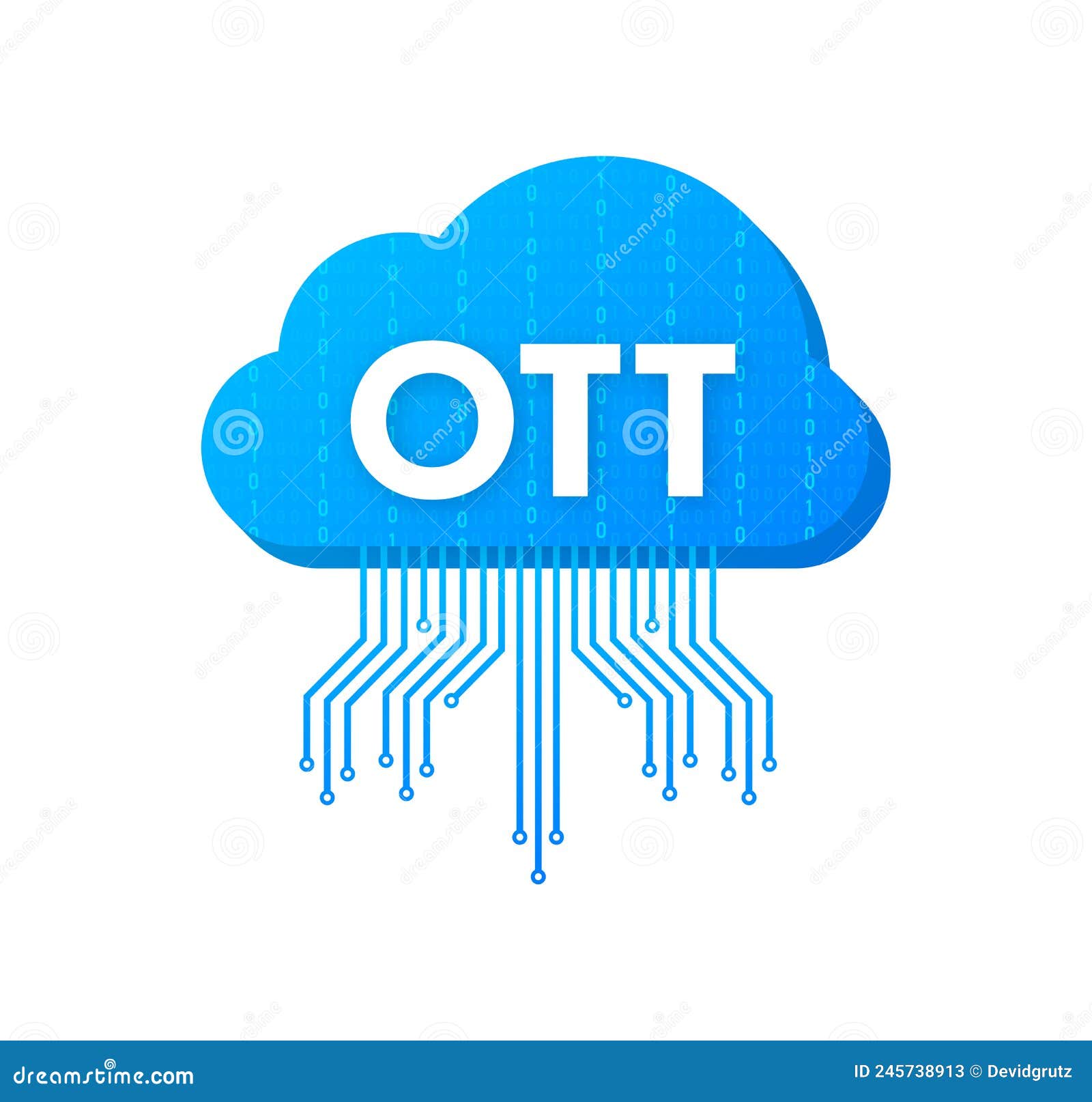 OTT Cloud Media Platform. Vector Stock Illustration. Stock Vector ...