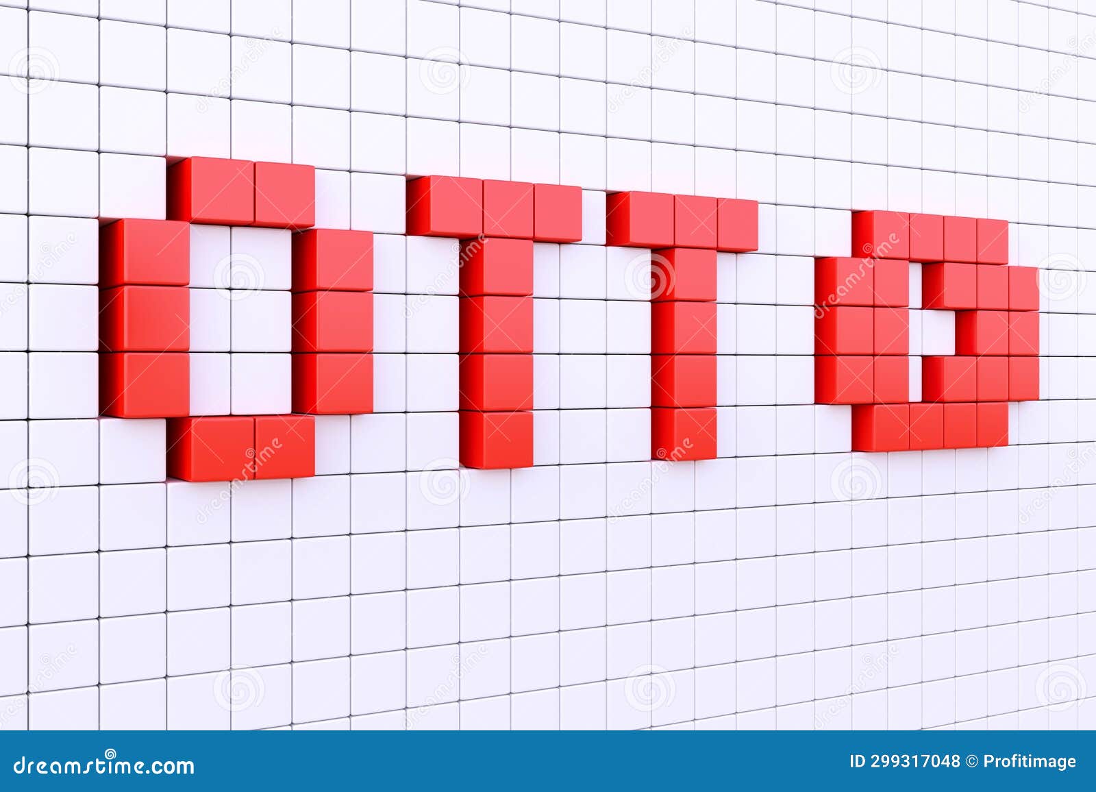 OTT Concept Abstract Background with Boxes 3D Stock Illustration ...