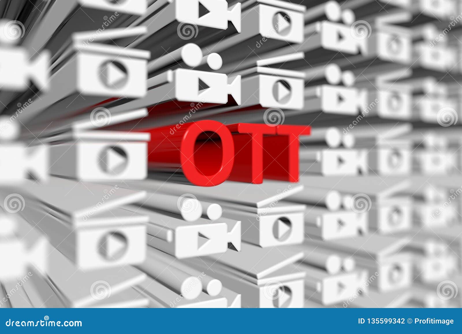 OTT Concept Blurred Background Stock Illustration - Illustration of ...