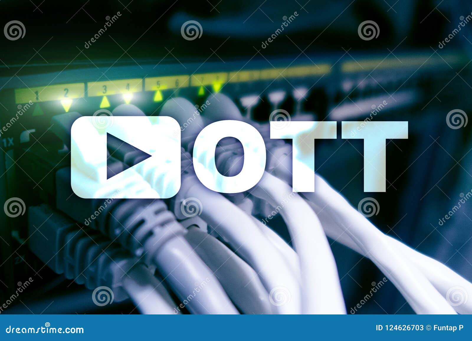 OTT, IPTV, Video Streaming Over the Internet Stock Image - Image of ...