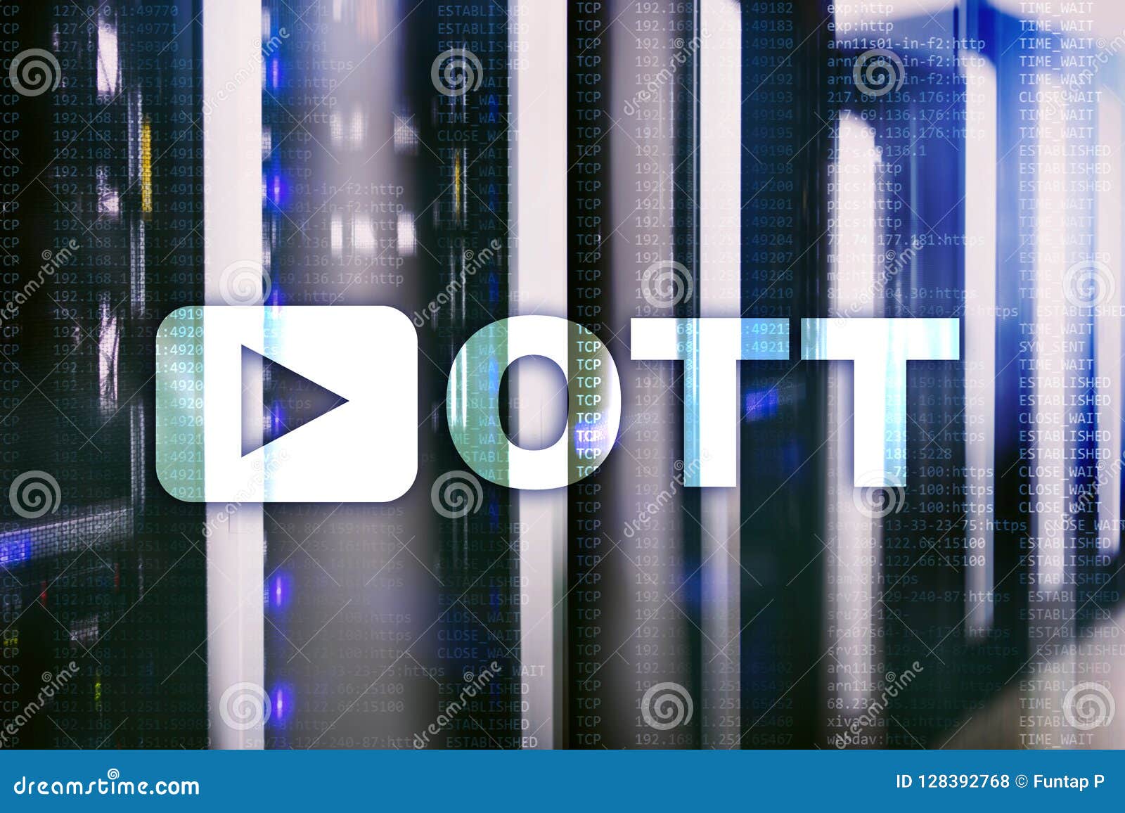 OTT, IPTV, Video Streaming Over the Internet. Stock Illustration ...