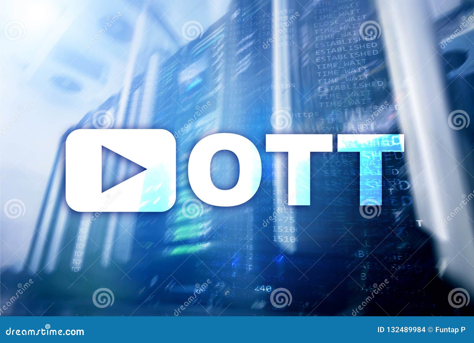 OTT, IPTV, Video Streaming Over the Internet Stock Photo - Image of ...