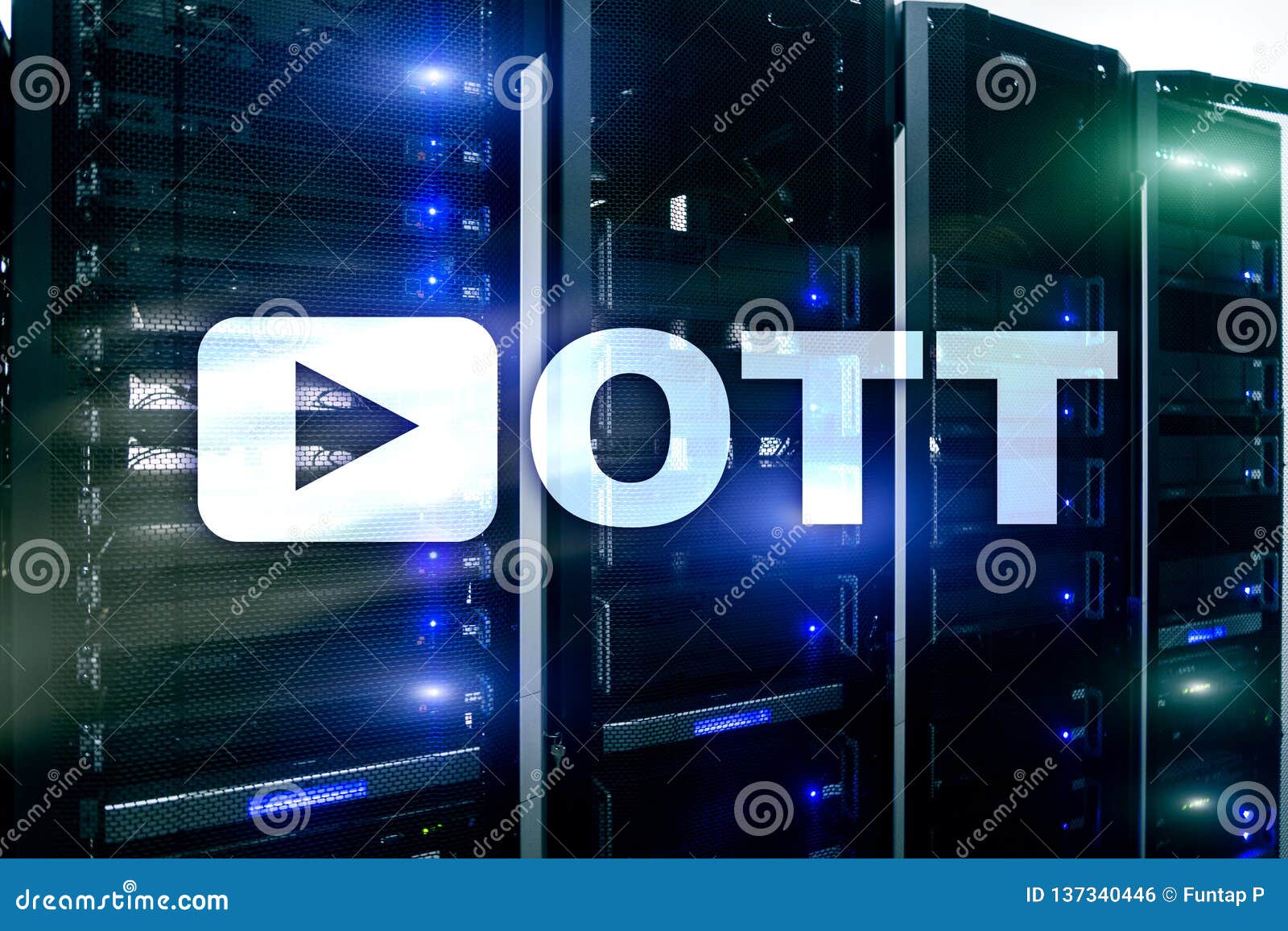 OTT, IPTV, Video Streaming Over the Internet. Stock Photo - Image of ...