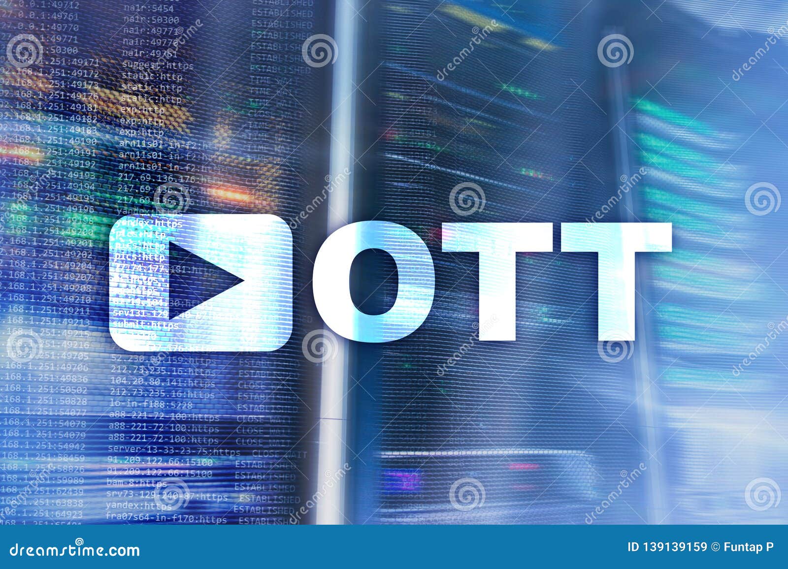 OTT, IPTV, Video Streaming Over the Internet. Stock Illustration ...