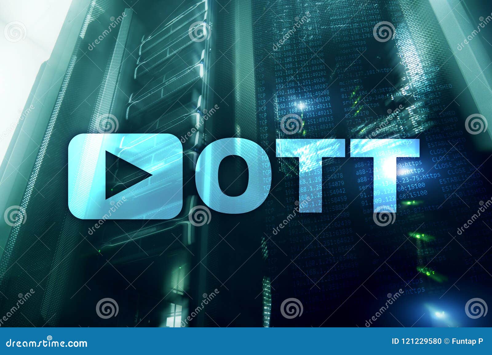 OTT, IPTV, Video Streaming Over the Internet Stock Illustration ...