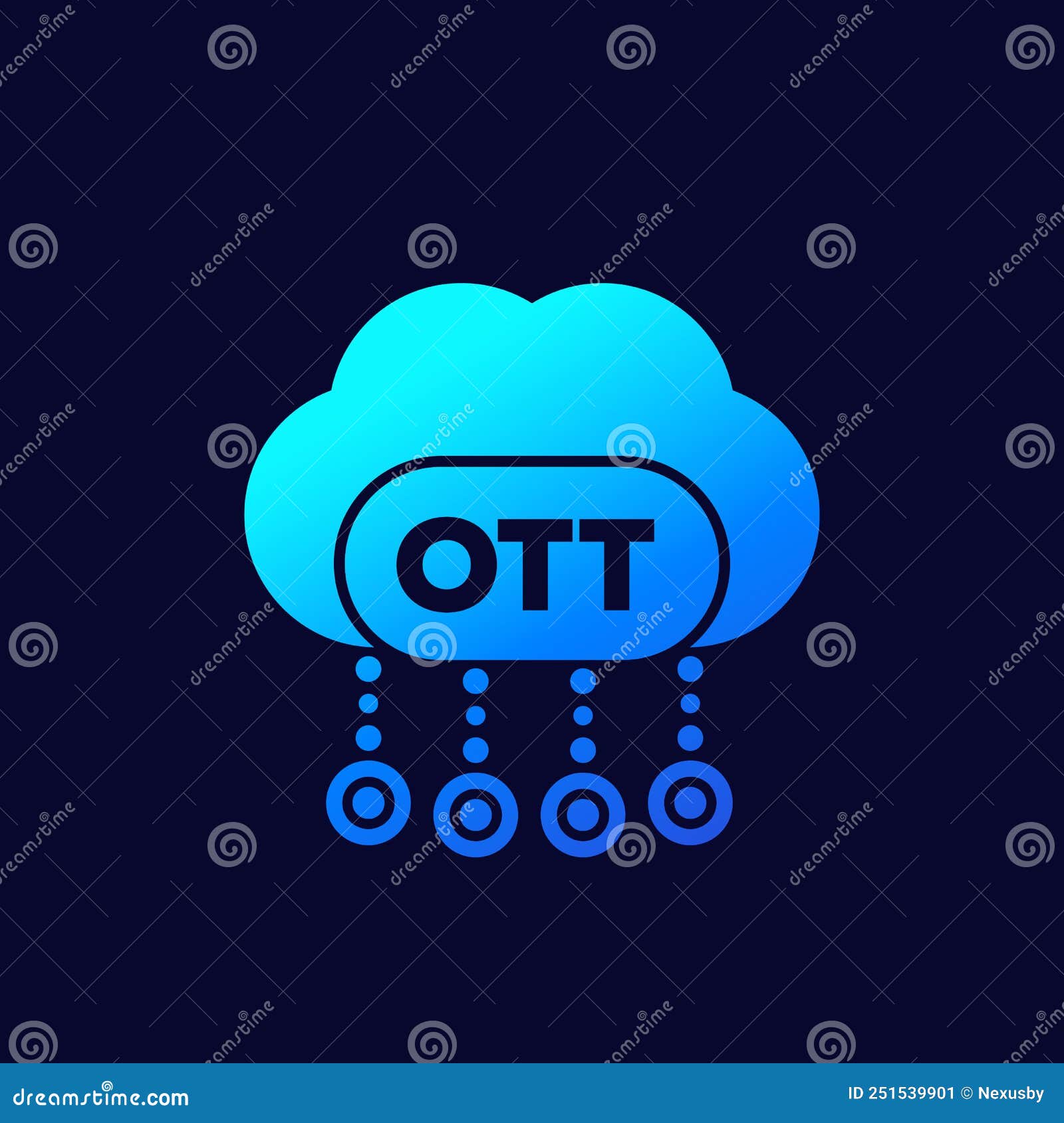 OTT Media Platform Icon for Web Stock Vector - Illustration of digital ...