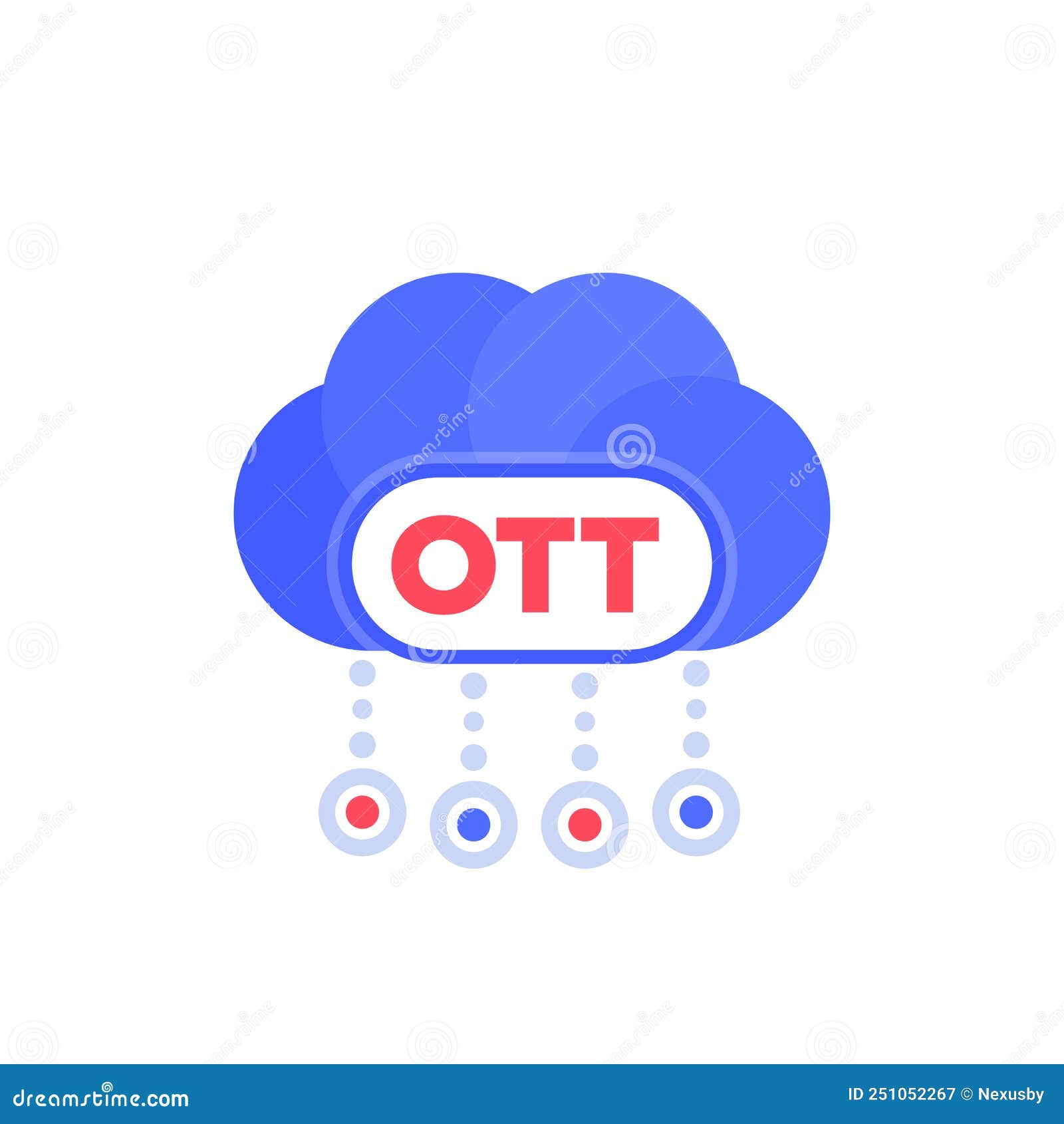 OTT Media Platform Vector Icon Stock Vector - Illustration of network ...