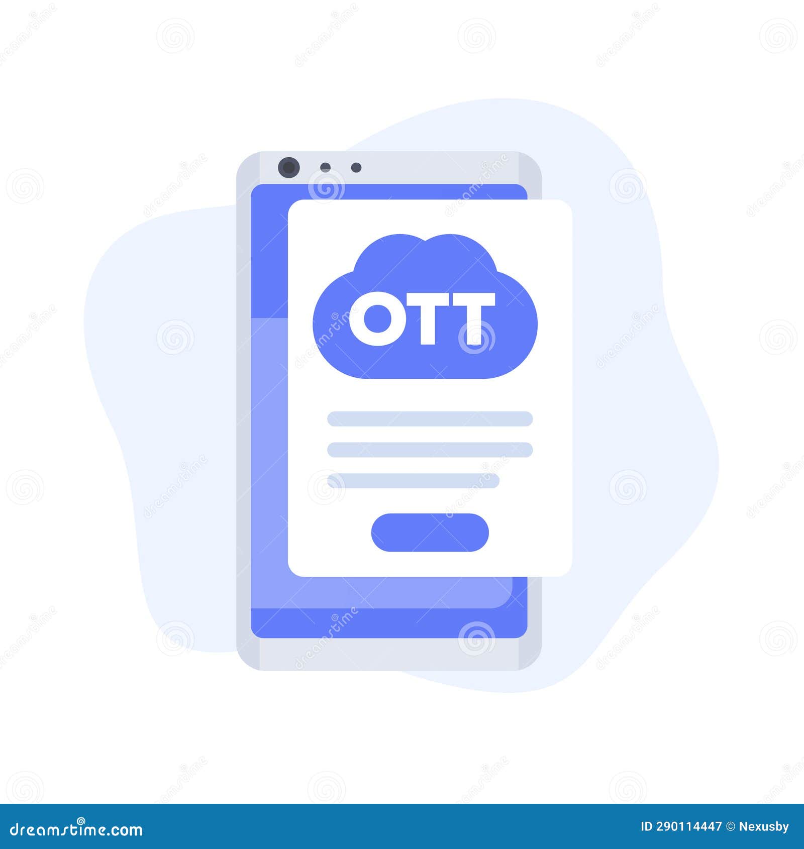 OTT Media Platform Vector Icon with a Phone Stock Vector - Illustration ...