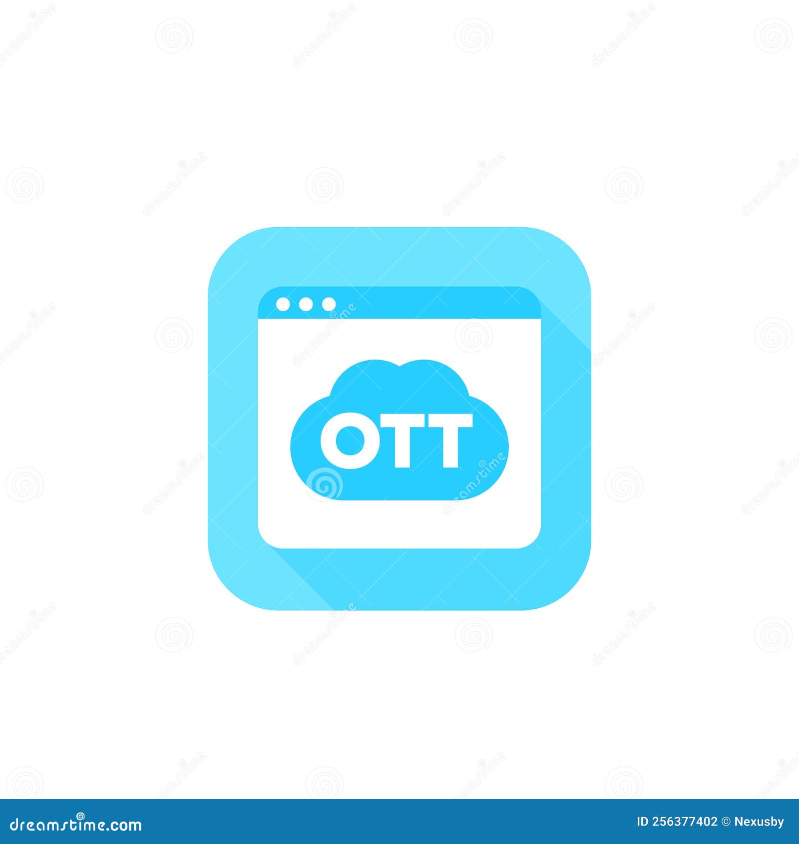 OTT Media Service Vector Icon for Web Stock Vector - Illustration of ...
