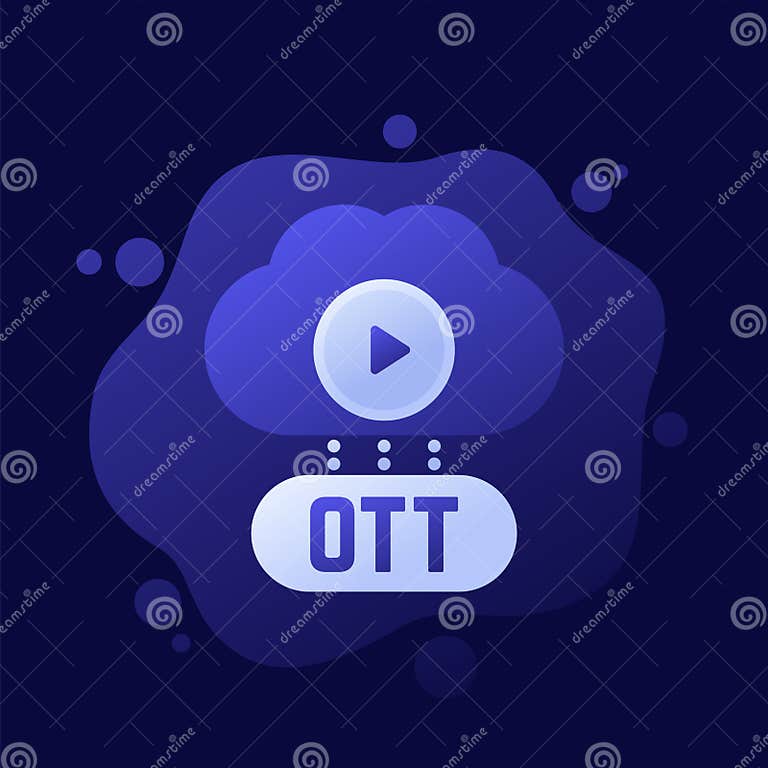 OTT Platform Icon with a Cloud, Vector Design Stock Vector ...