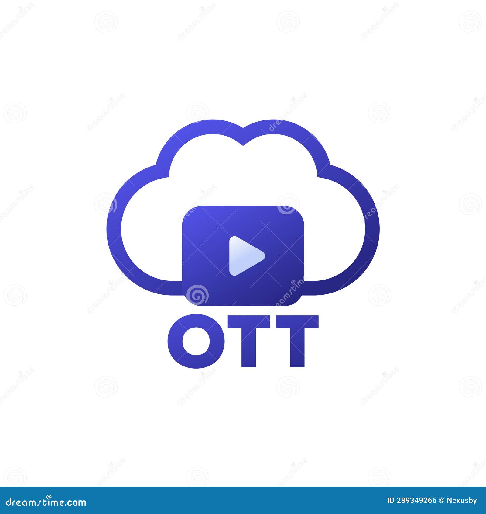OTT Video Content Platform Icon Stock Illustration - Illustration of ...