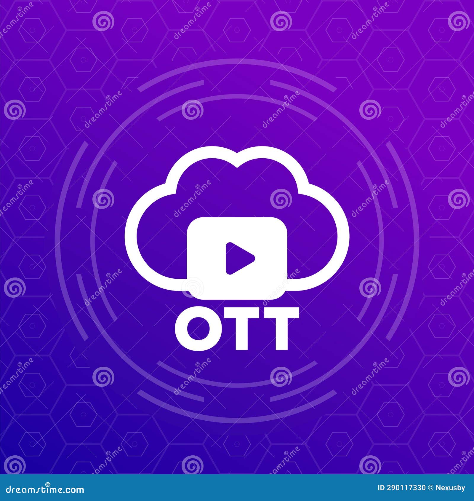 OTT Video Content Platform Icon for Web Stock Illustration ...