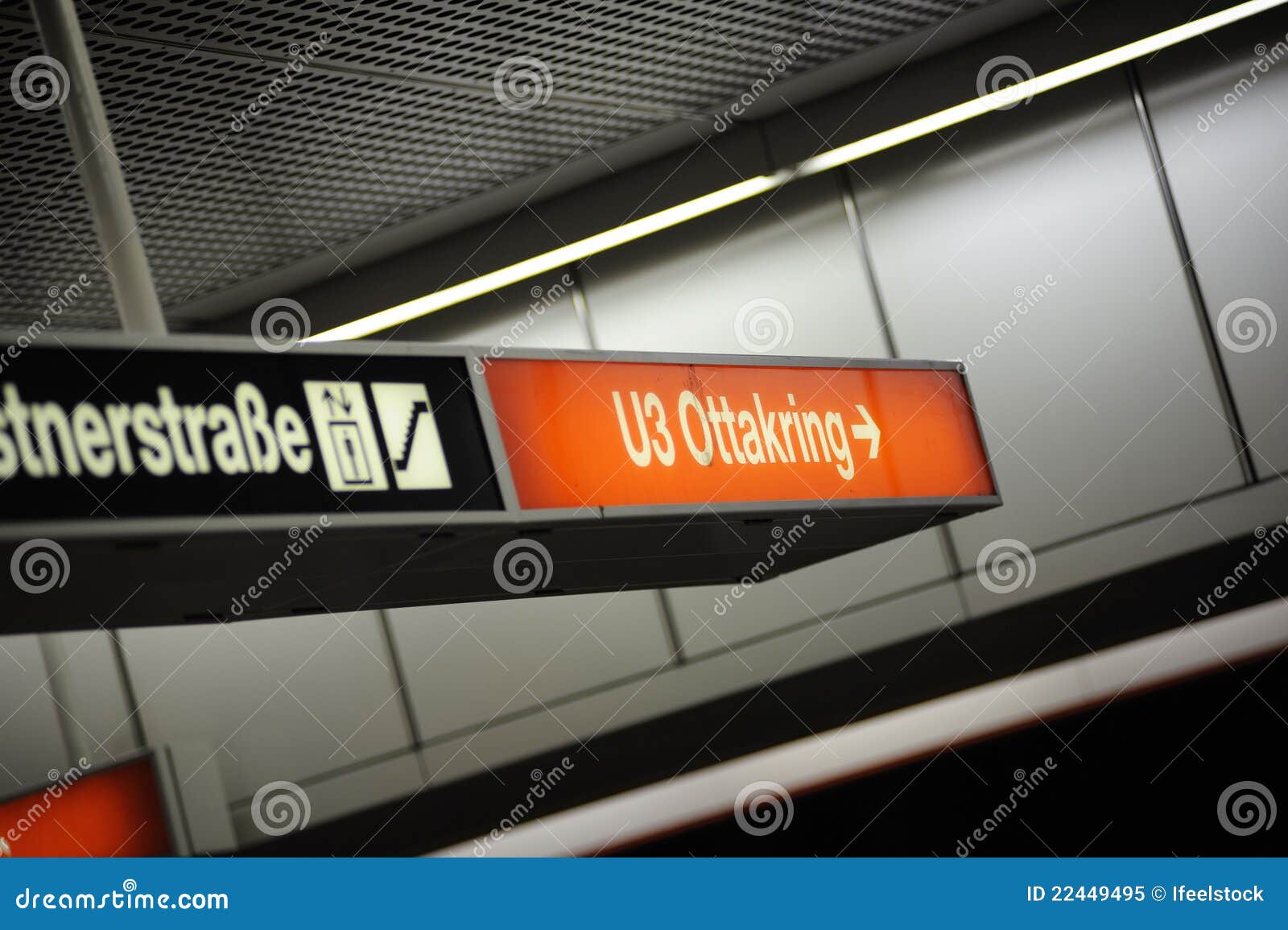 Ottakring U3 - Subway Station Stock Image - Image of horizontal ...