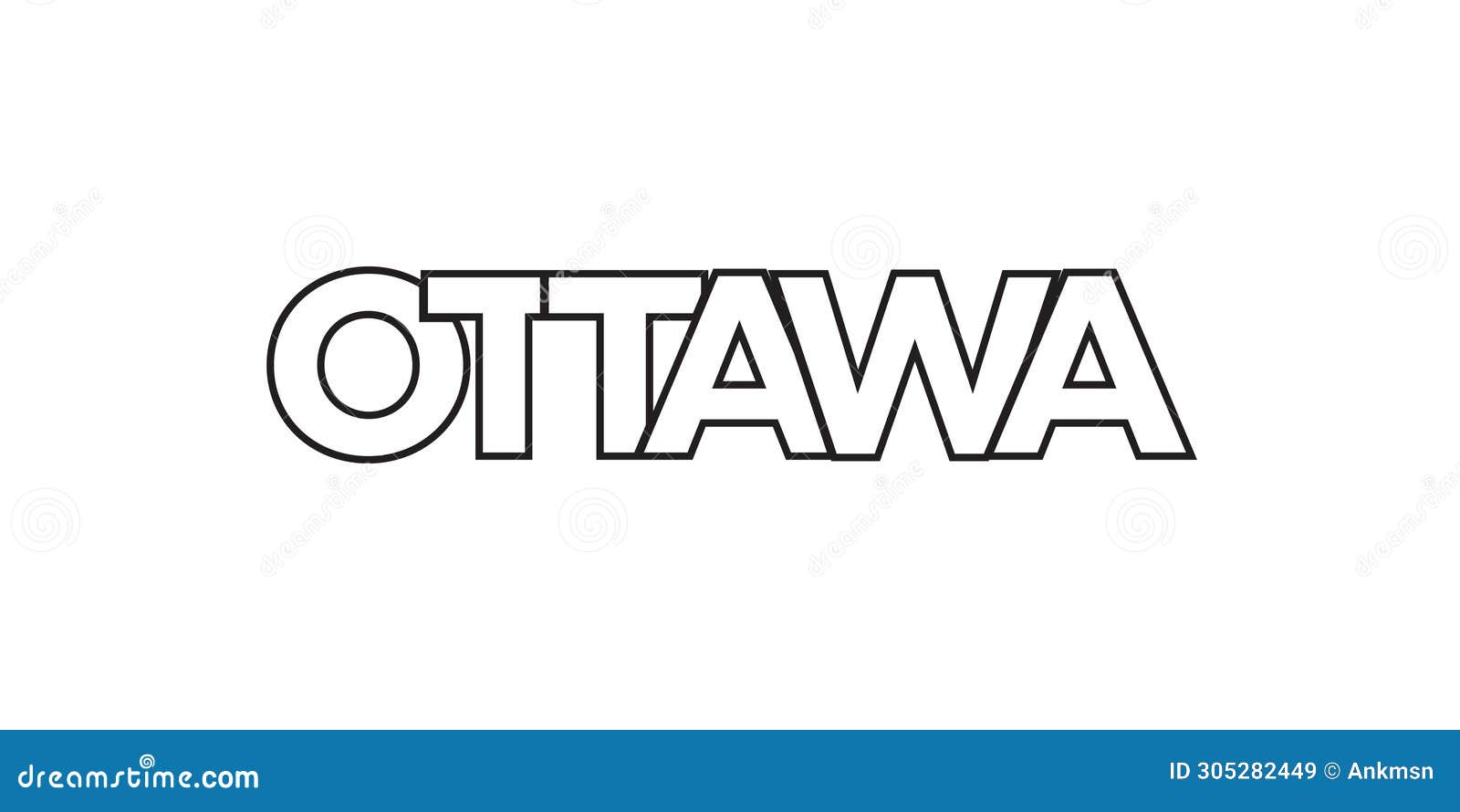 Ottawa in the Canada Emblem. the Design Features a Geometric Style ...
