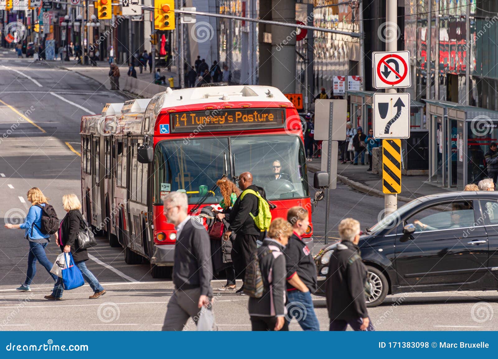 Ottawa OC Transpo Bus in Downtown Ottawa Editorial Stock Photo - Image ...
