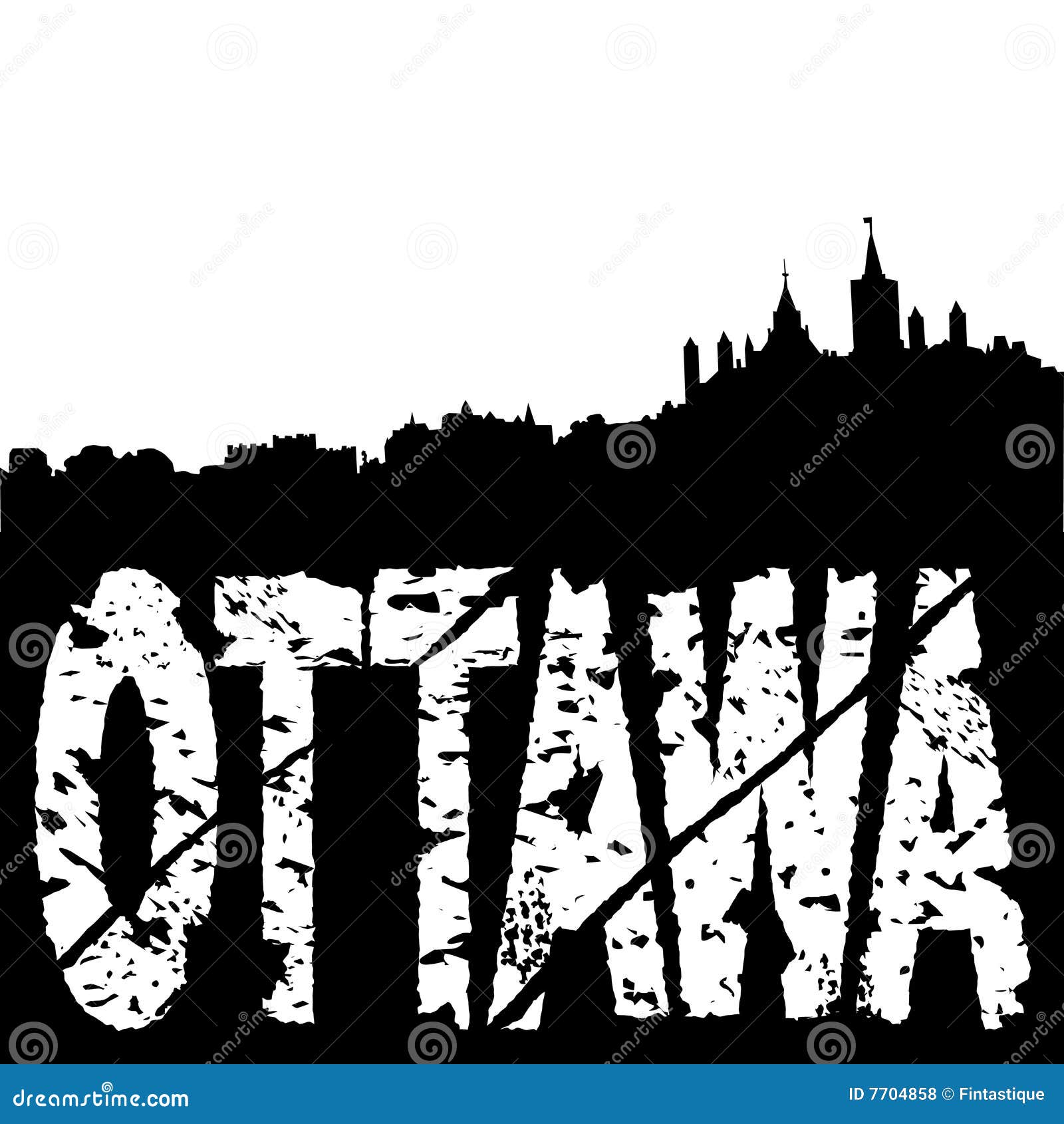 Outline Parliament Building In Ottawa, Canada. Vector Illustration ...