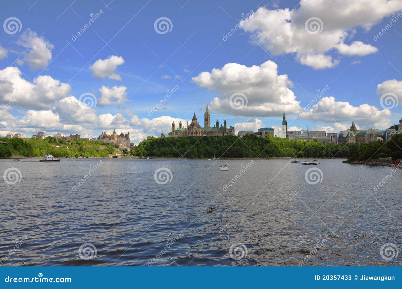 Ottawa Skyline, Ontario, Canada Stock Image - Image of flag, renovated ...