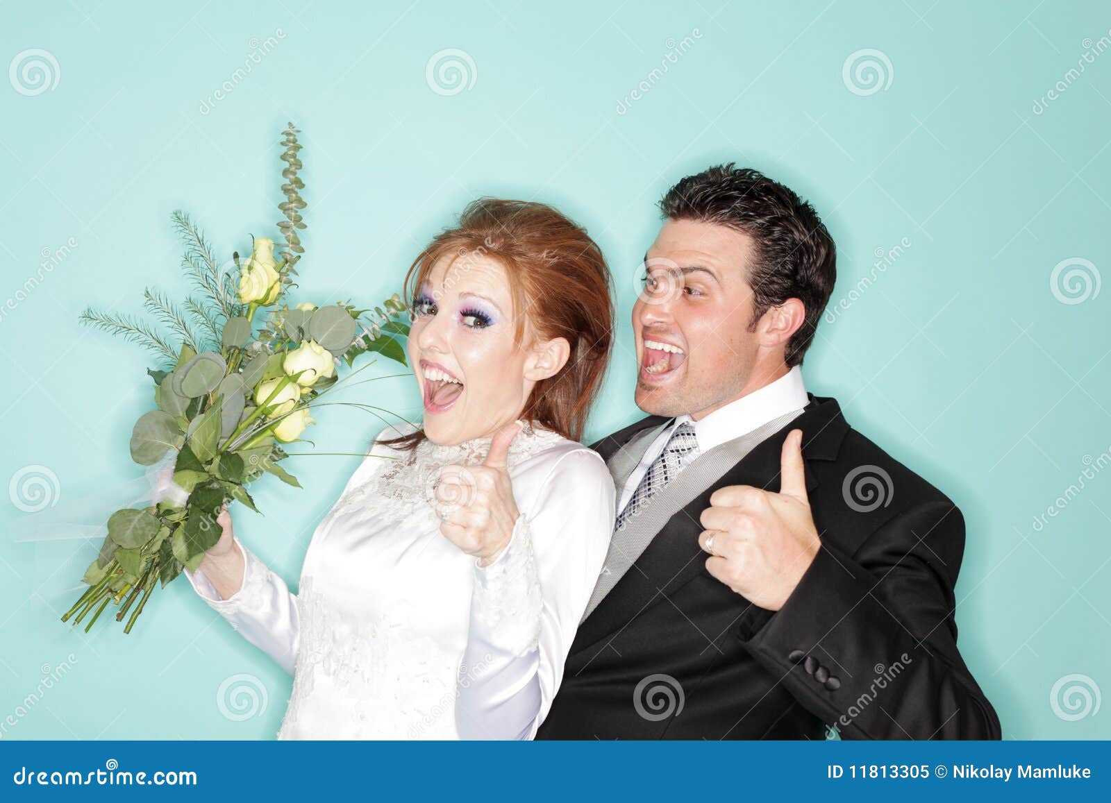 Ottengono appena sposato immagine stock. Immagine di cornuto - 11813305