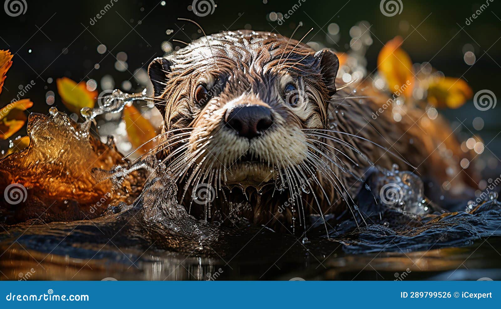 Swimming Animal Painting Style Picture In Green. Coral Reef With Sea ...